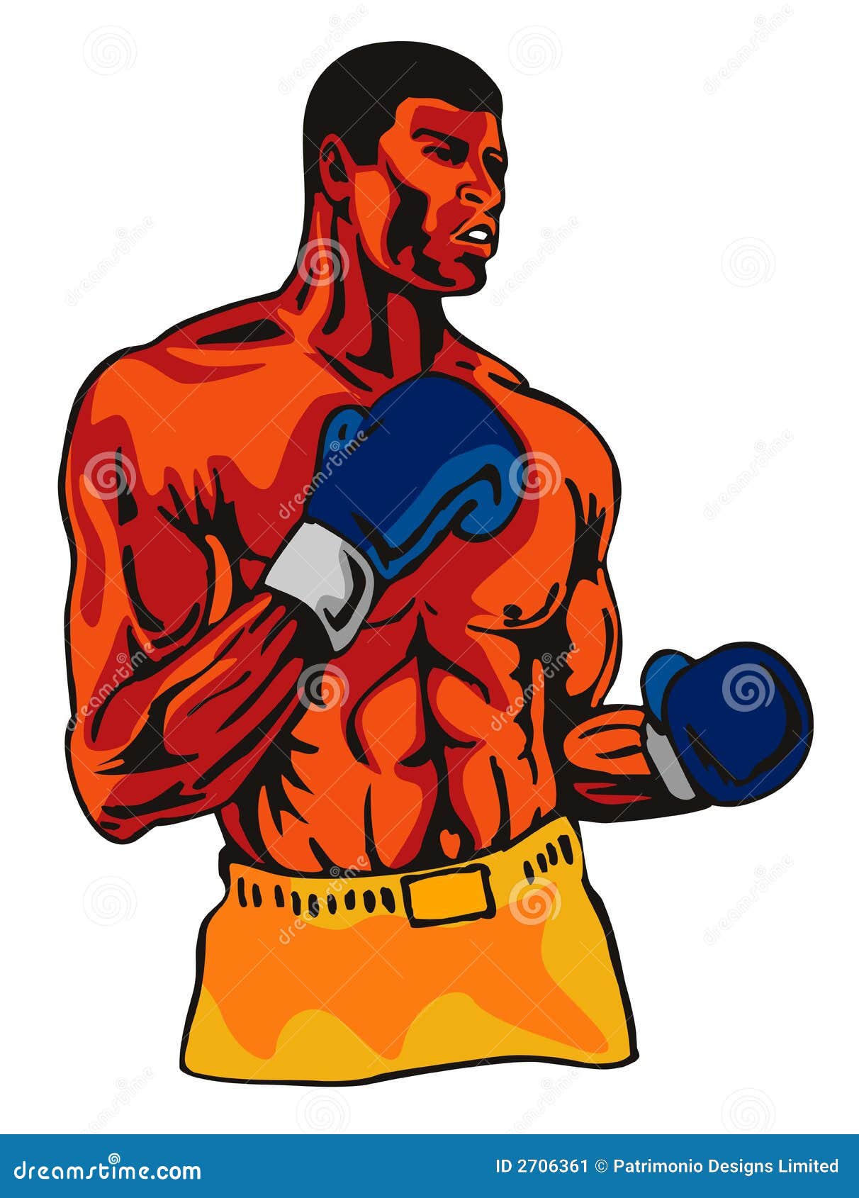 Boxer posing stock illustration. Illustration of knockout - 2706361