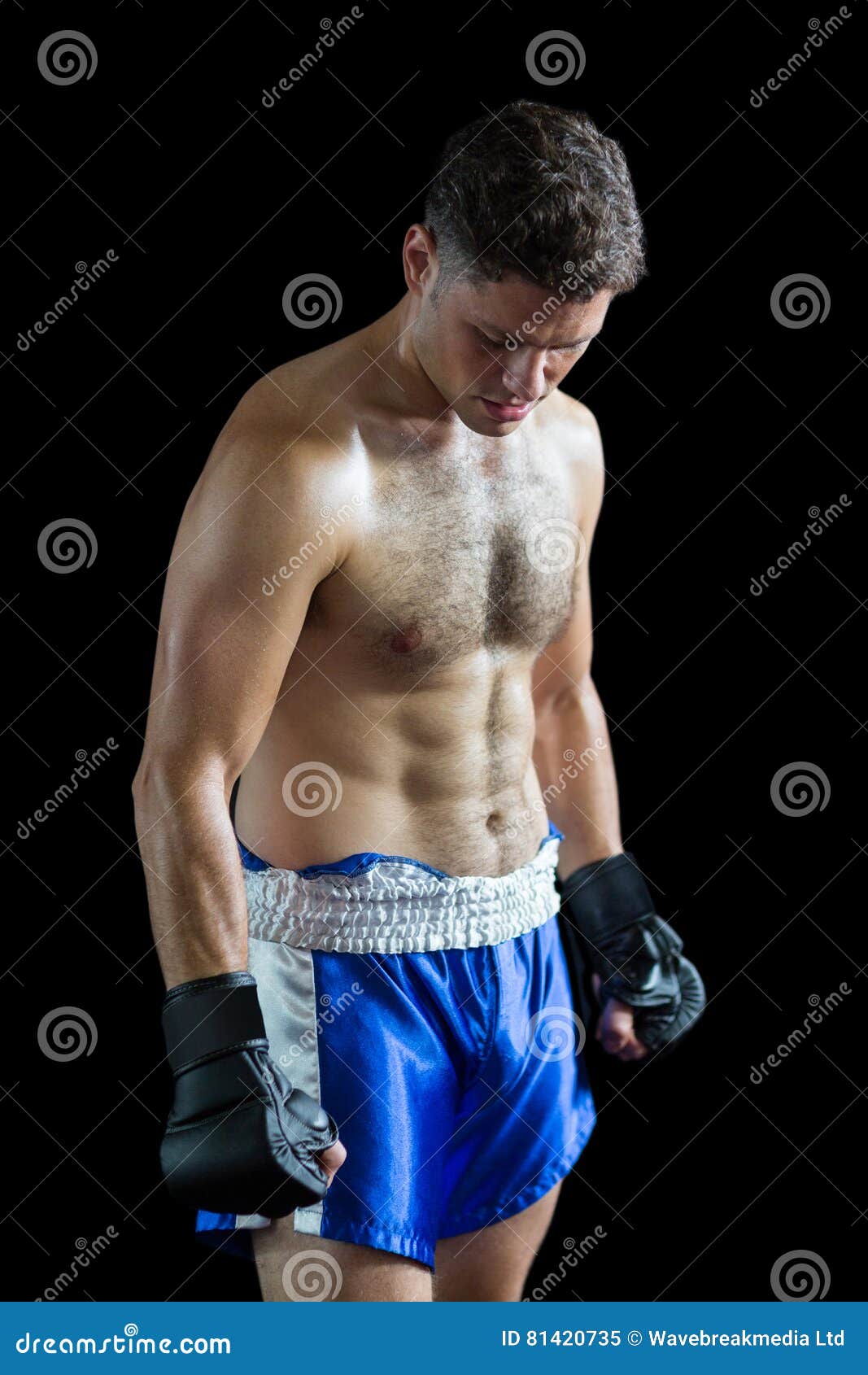 Boxer posing after defeat stock image. Image of caucasian - 81420735