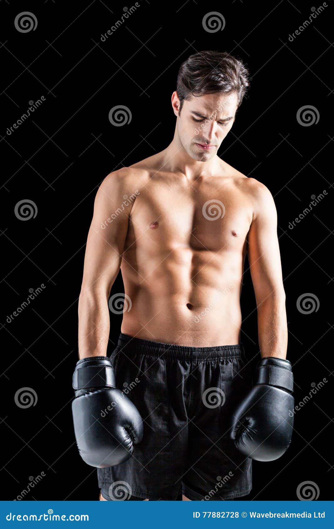Boxer posing after failure stock photo. Image of posing - 77882728
