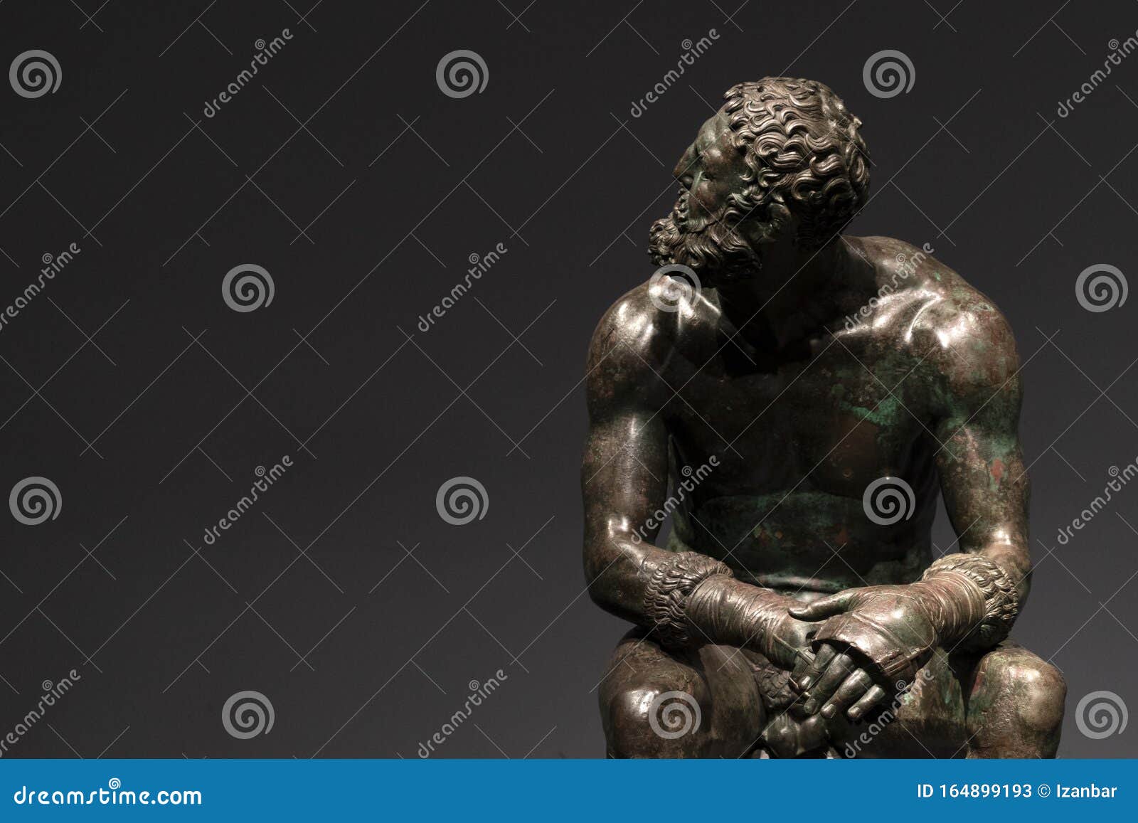 Boxer Pugilist Greek Copper Statue in Rome Stock Image - Image of boxer ...