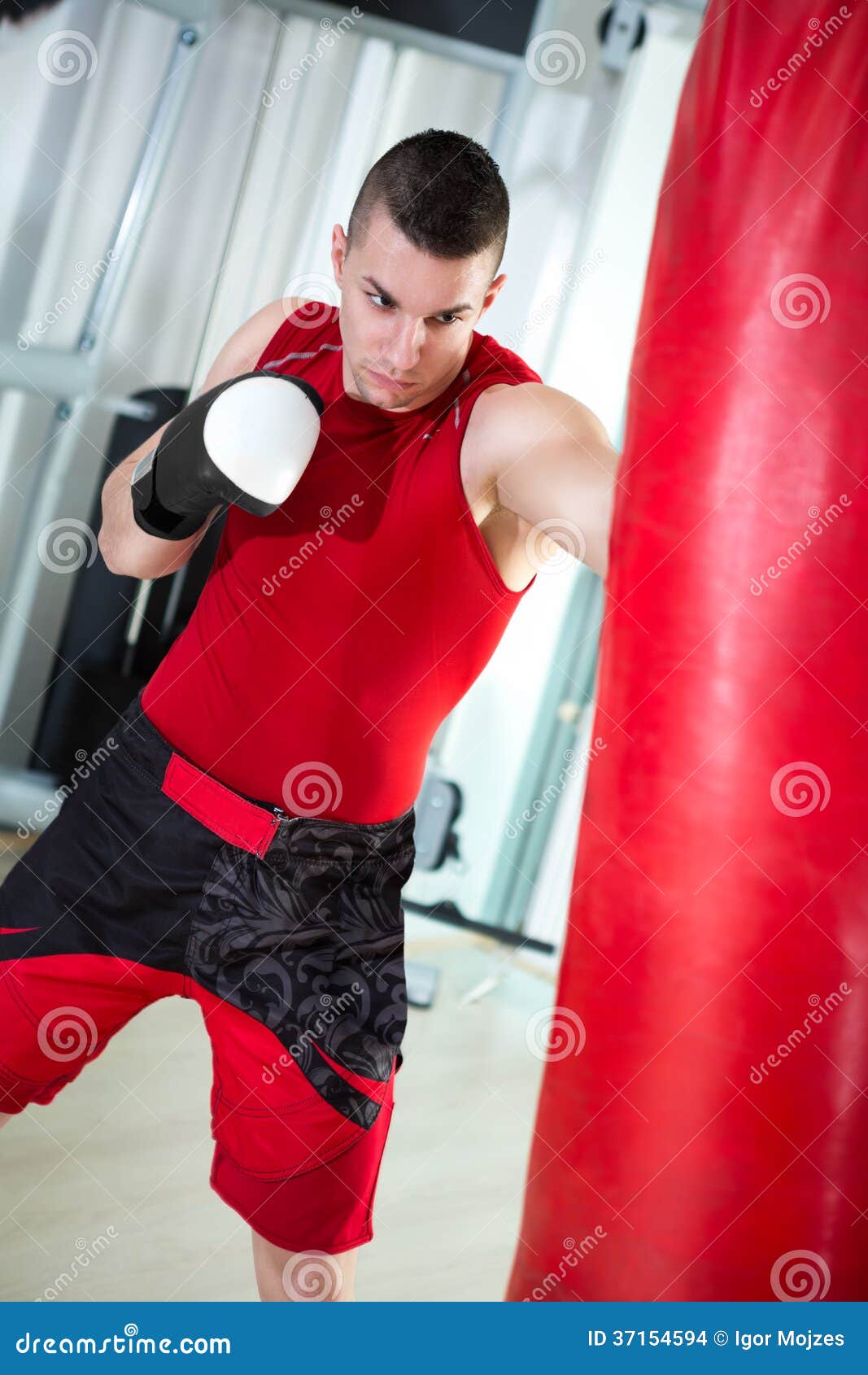 Boxer punching bag stock photo. Image of fight, defense - 37154594