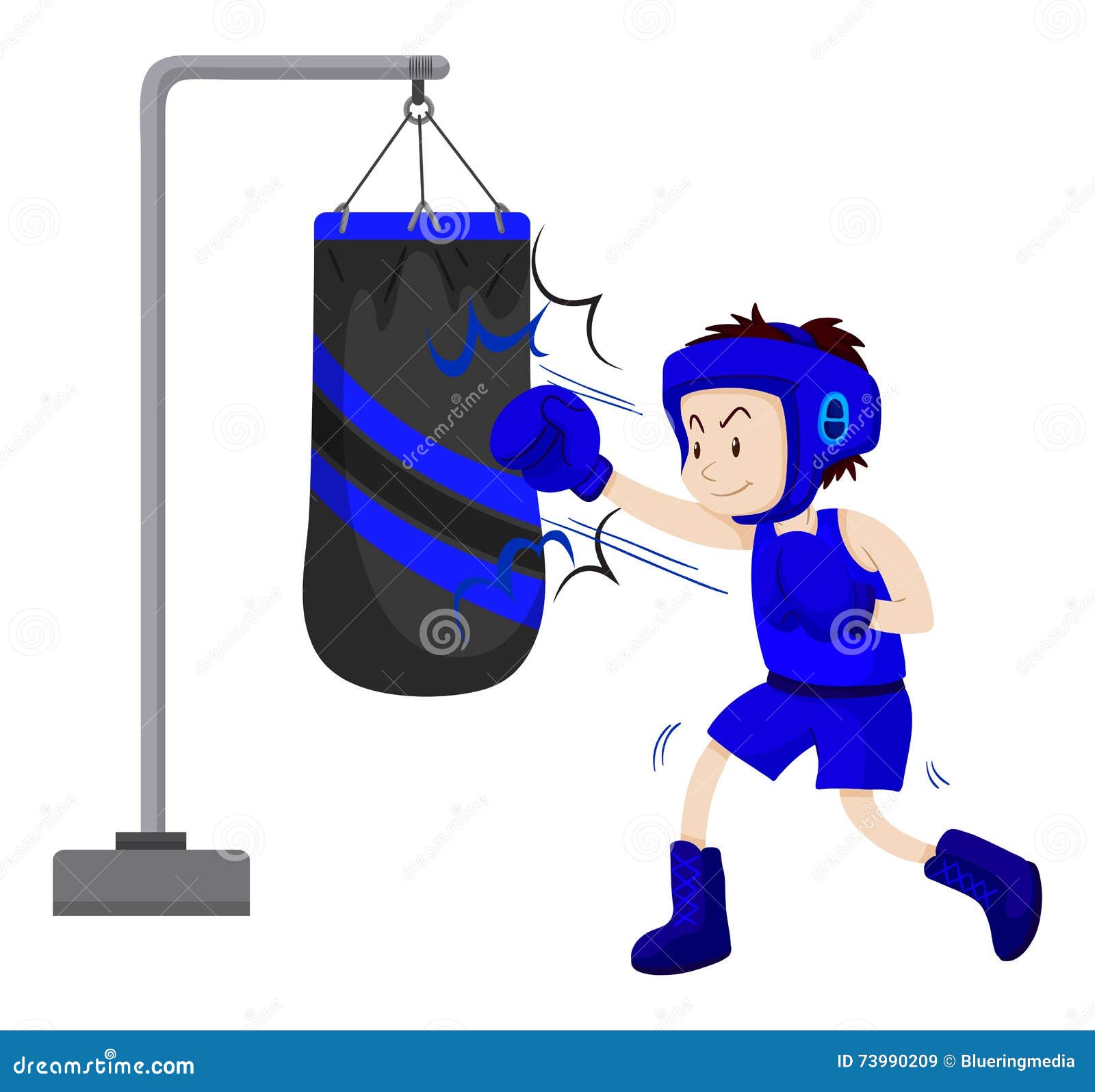 Boxer-punching-bag-DWG Vector Illustration | CartoonDealer.com #109881992