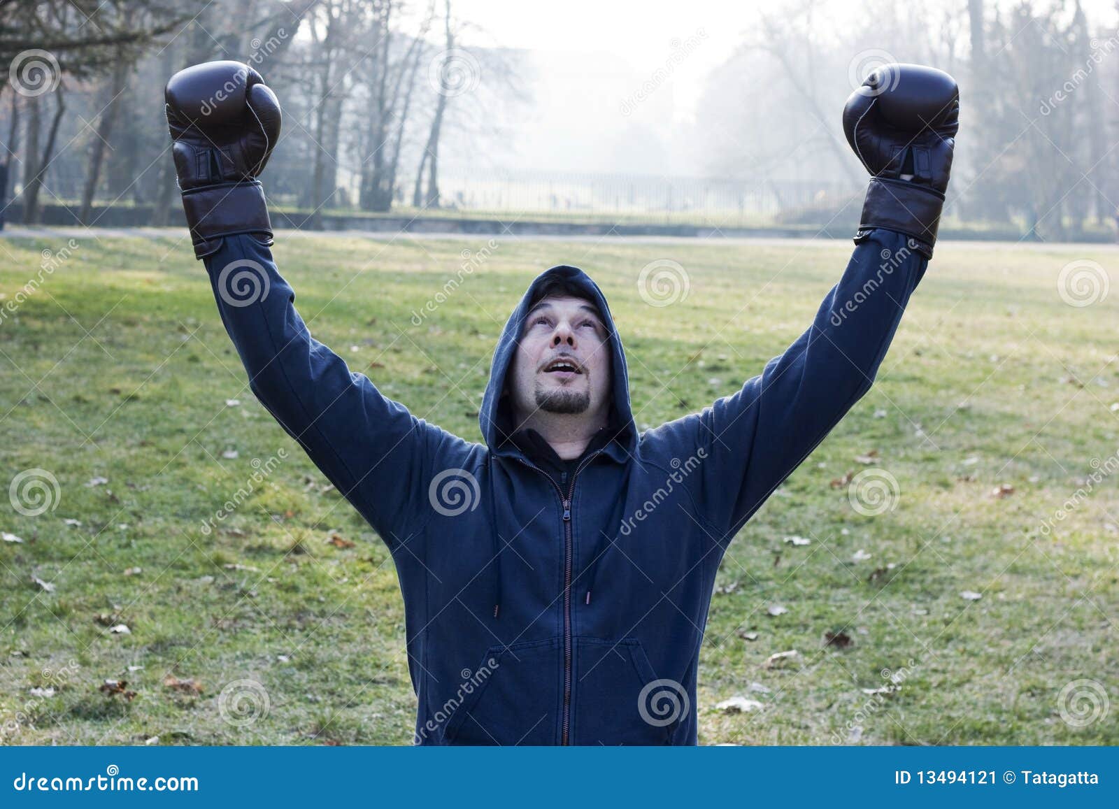 Boxer reaching Victory stock image. Image of boxing, gloves - 13494121