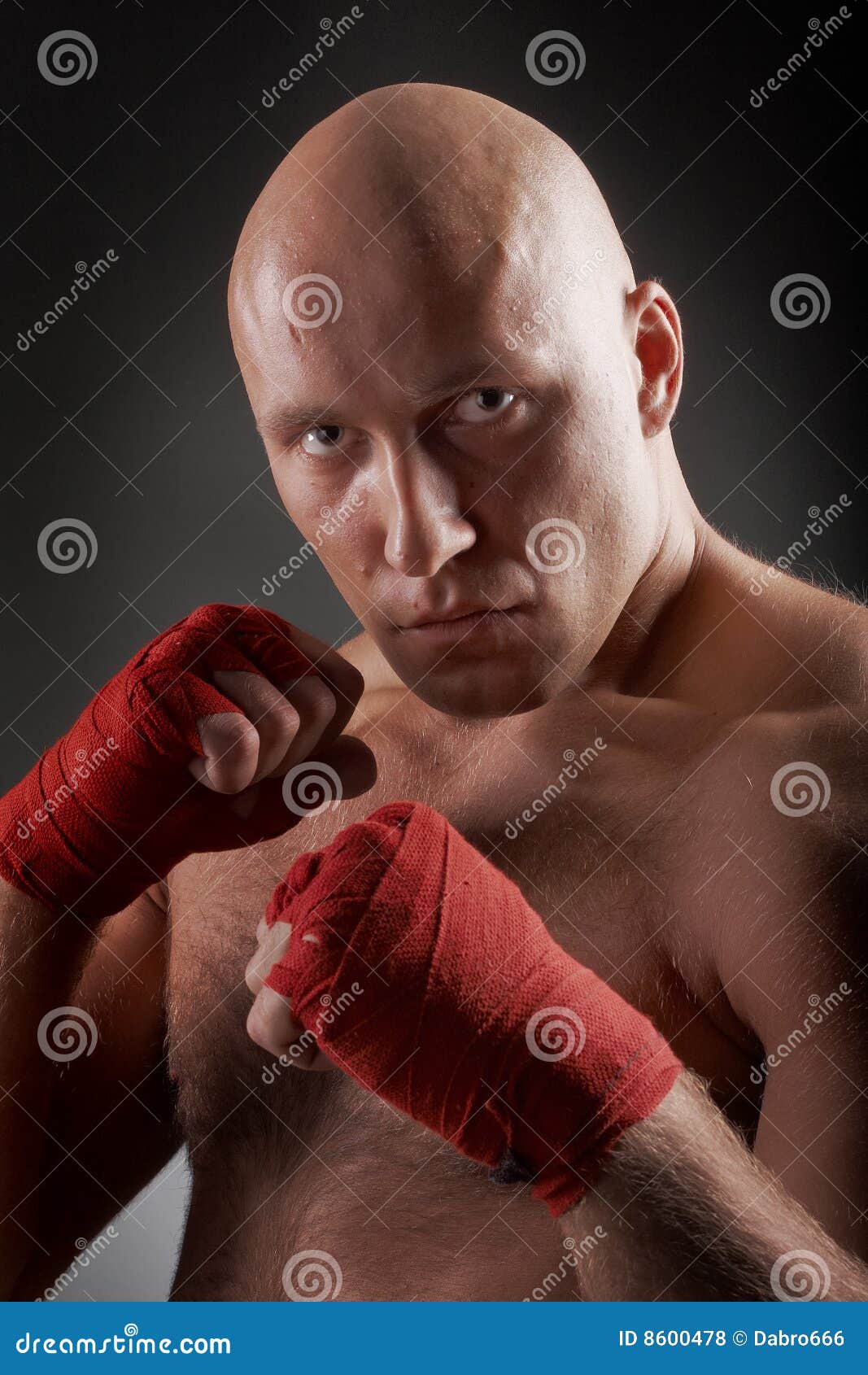 Boxer with red handwraps stock photo. Image of masculinity - 8600478