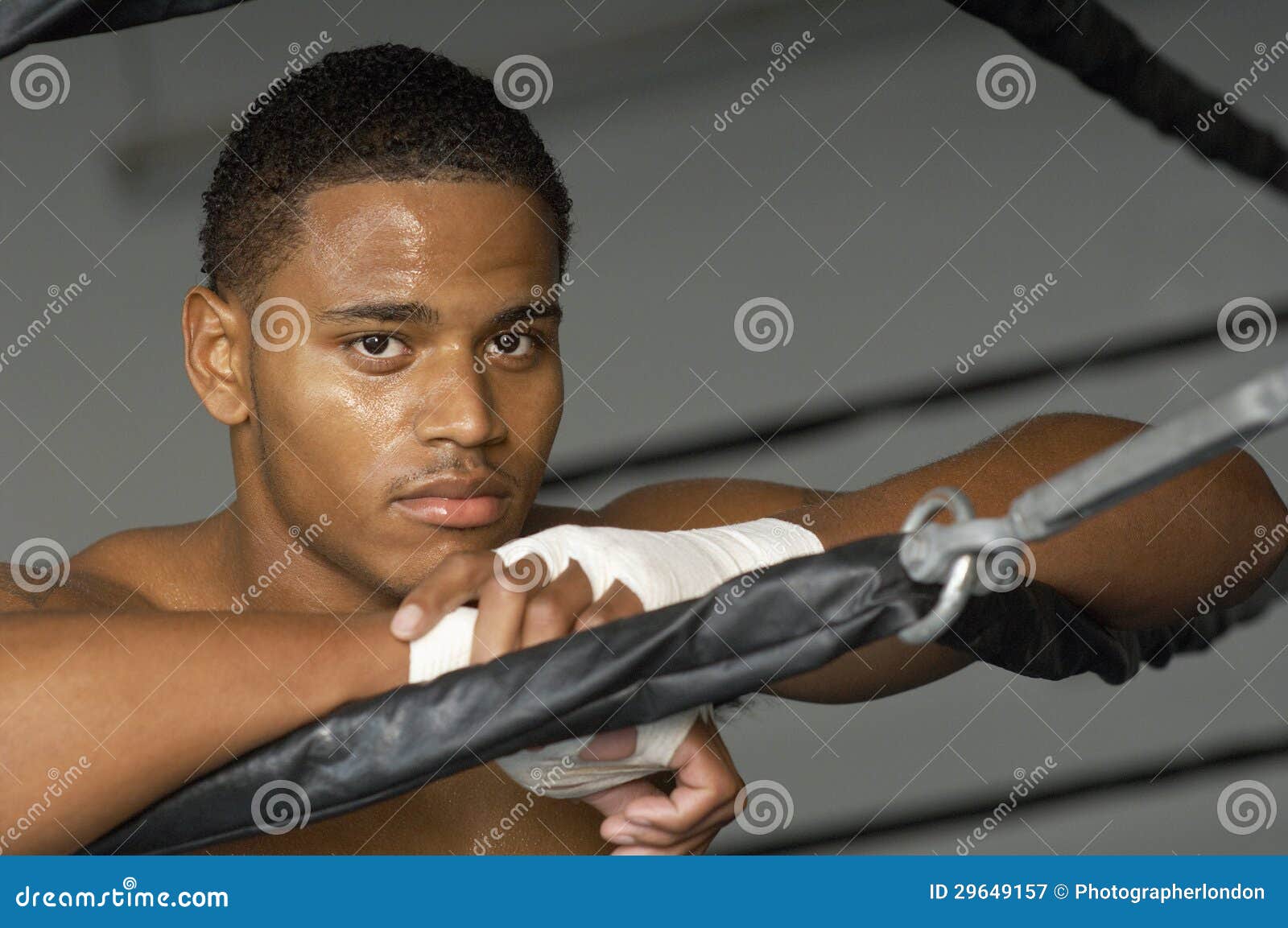 Boxer Resting on Boxing Ring Stock Image - Image of fighter, club: 29649157