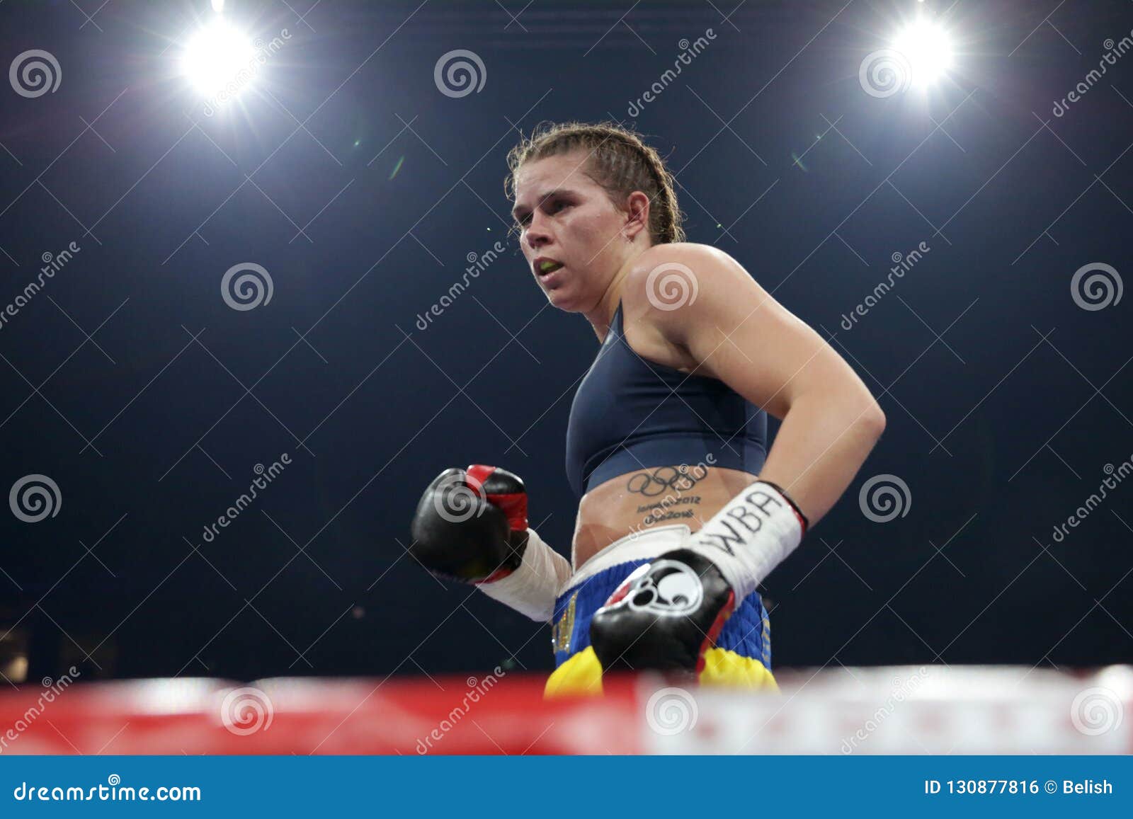 Boxer Savannah Marshall redaktionelles foto. Bild von athlet - 130877816