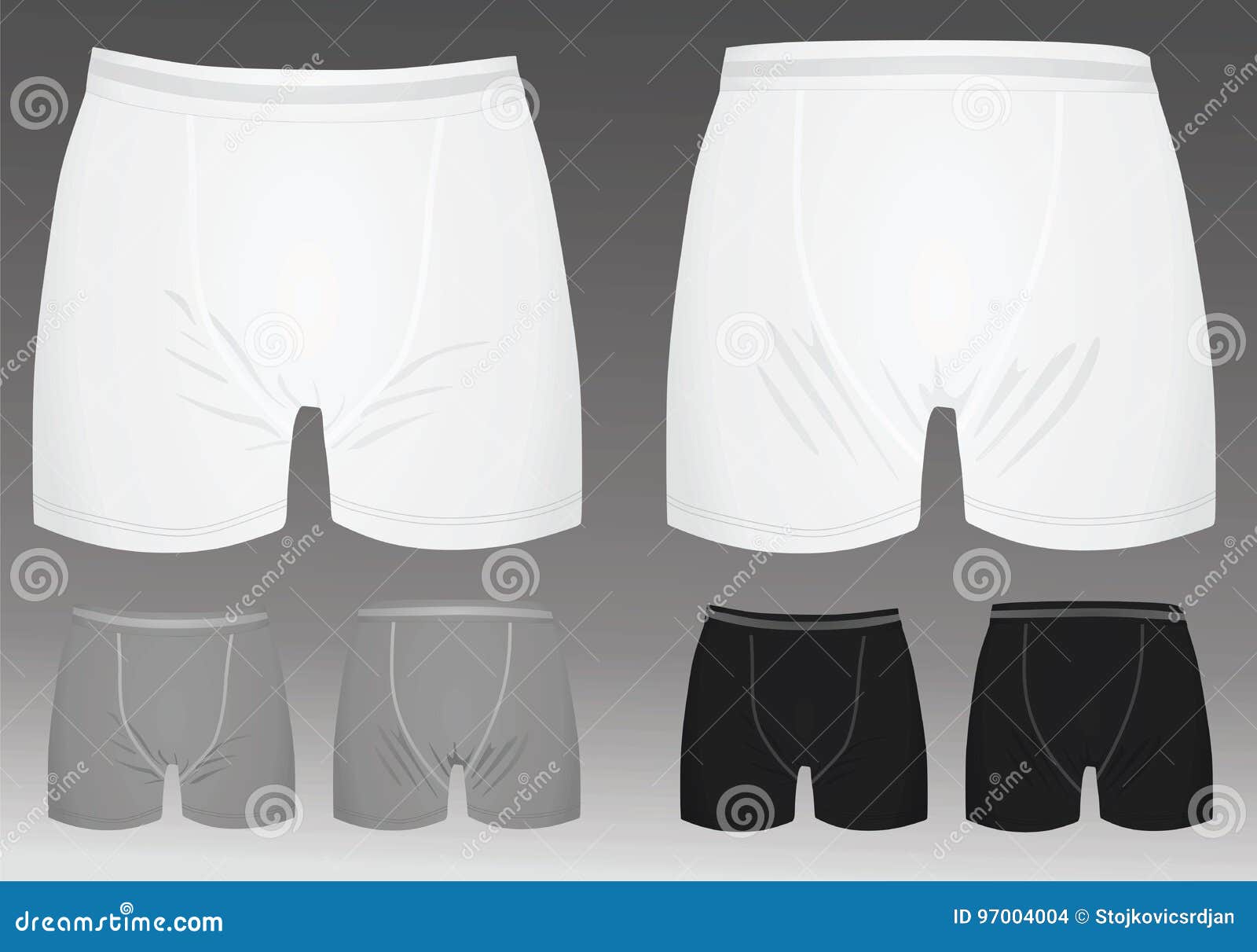 Boxer shorts stock vector. Illustration of grey, vector - 97004004