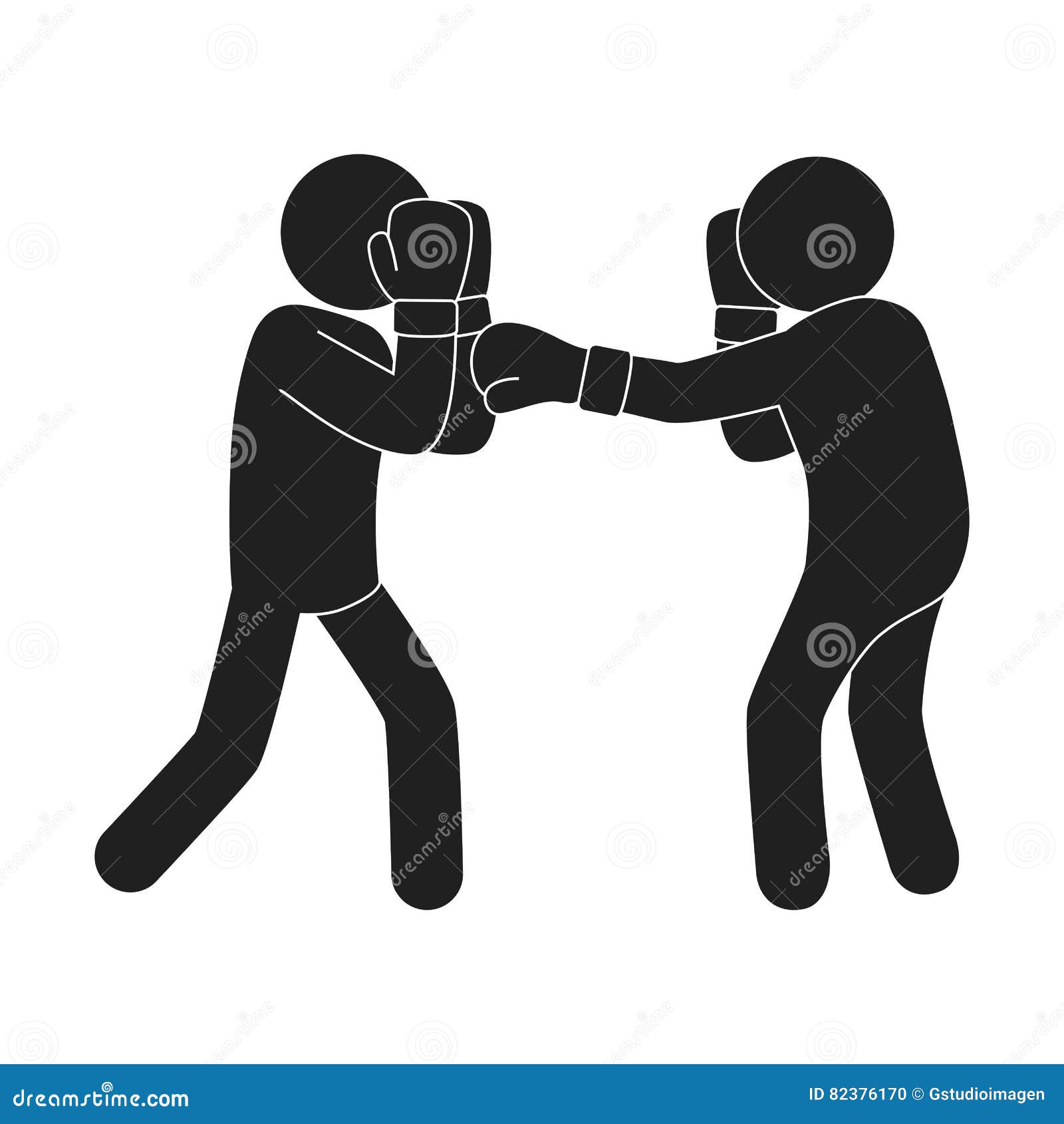 Boxer Silhouette Avatar Icon Stock Illustration - Illustration of human ...