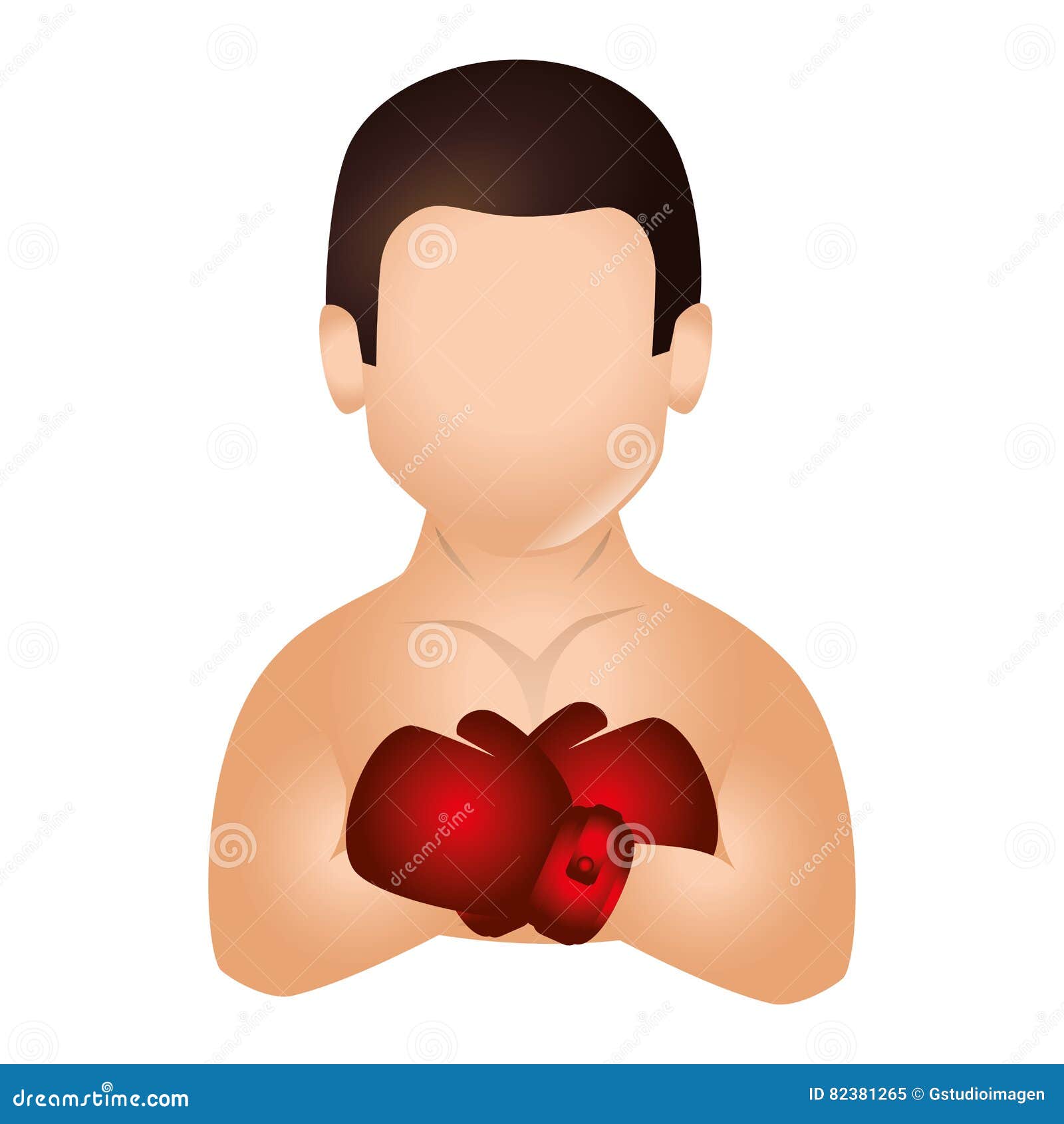 Boxer Silhouette Avatar Icon Stock Illustration - Illustration of ...