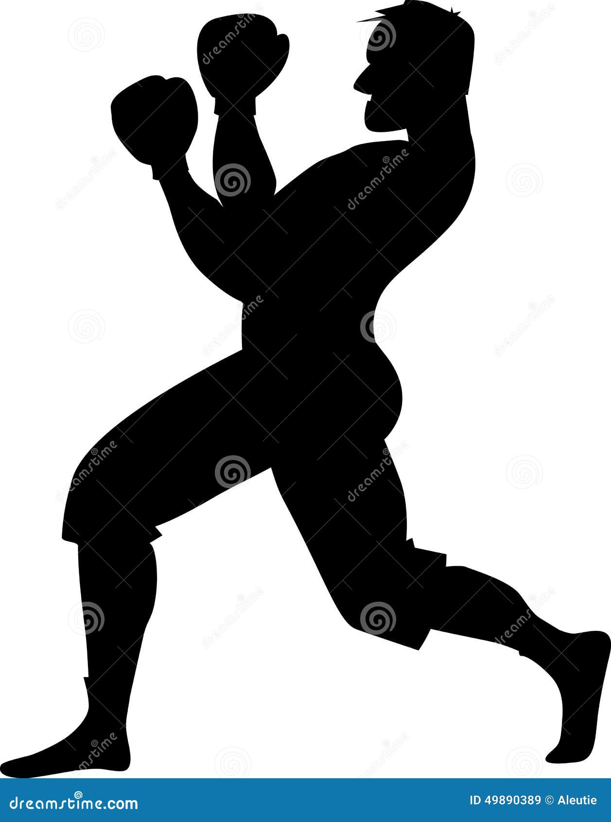 Boxer silhouette stock vector. Illustration of punch - 49890389