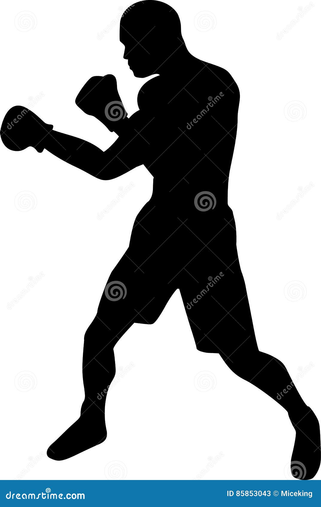 Boxer Silhouette stock vector. Illustration of protection - 85853043
