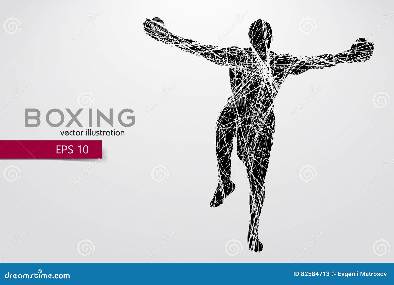 Boxer silhouette. Winner stock illustration. Illustration of boxing ...