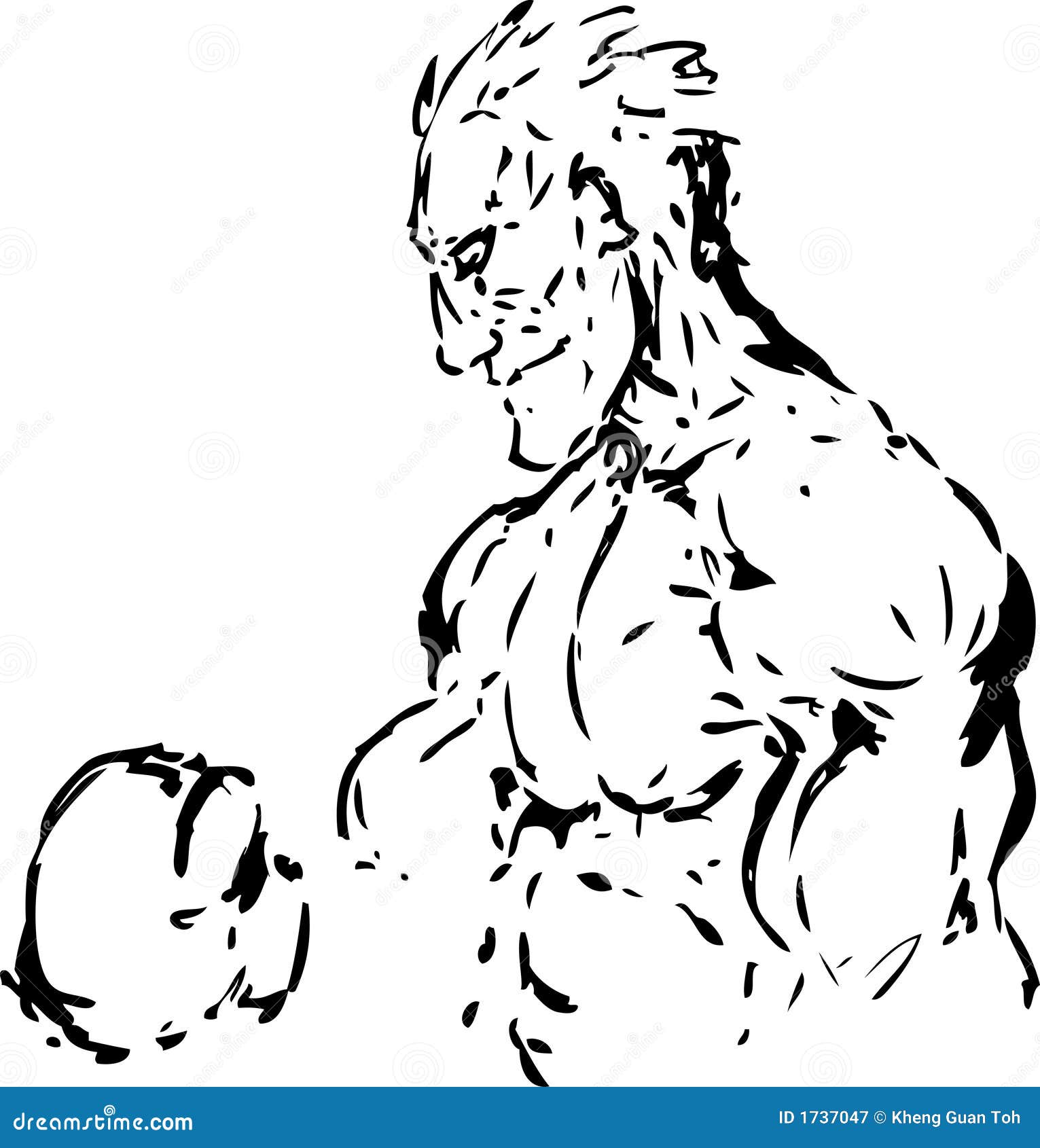 Boxer sketch stock vector. Illustration of sketch, black - 1737047