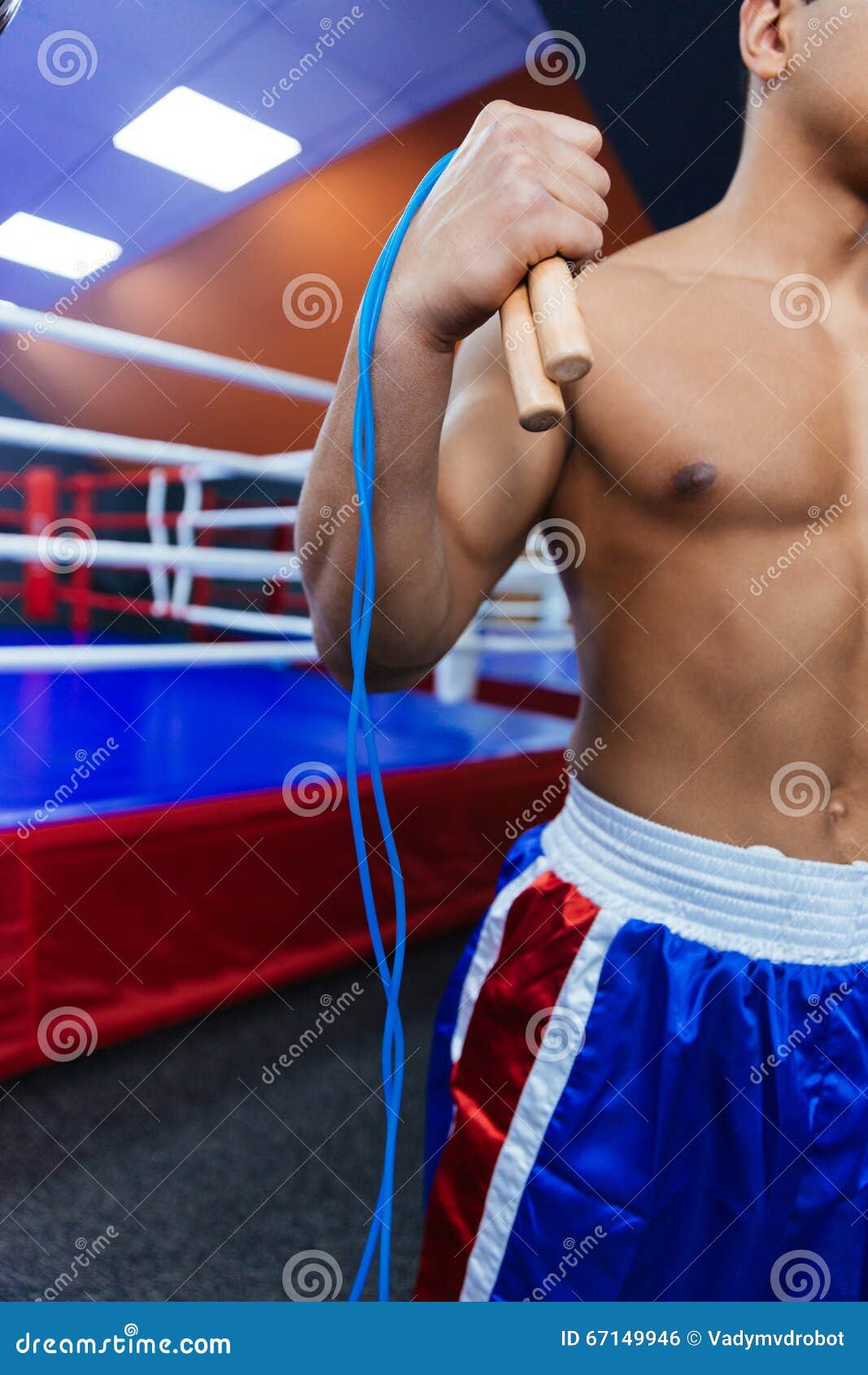 Boxer Standing with Skipping Rope Stock Photo - Image of athletics ...