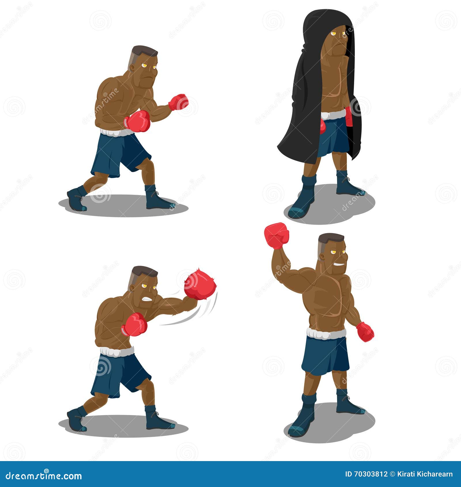 Boxer Strong Mighty Winner Sport Stock Vector - Illustration of ...