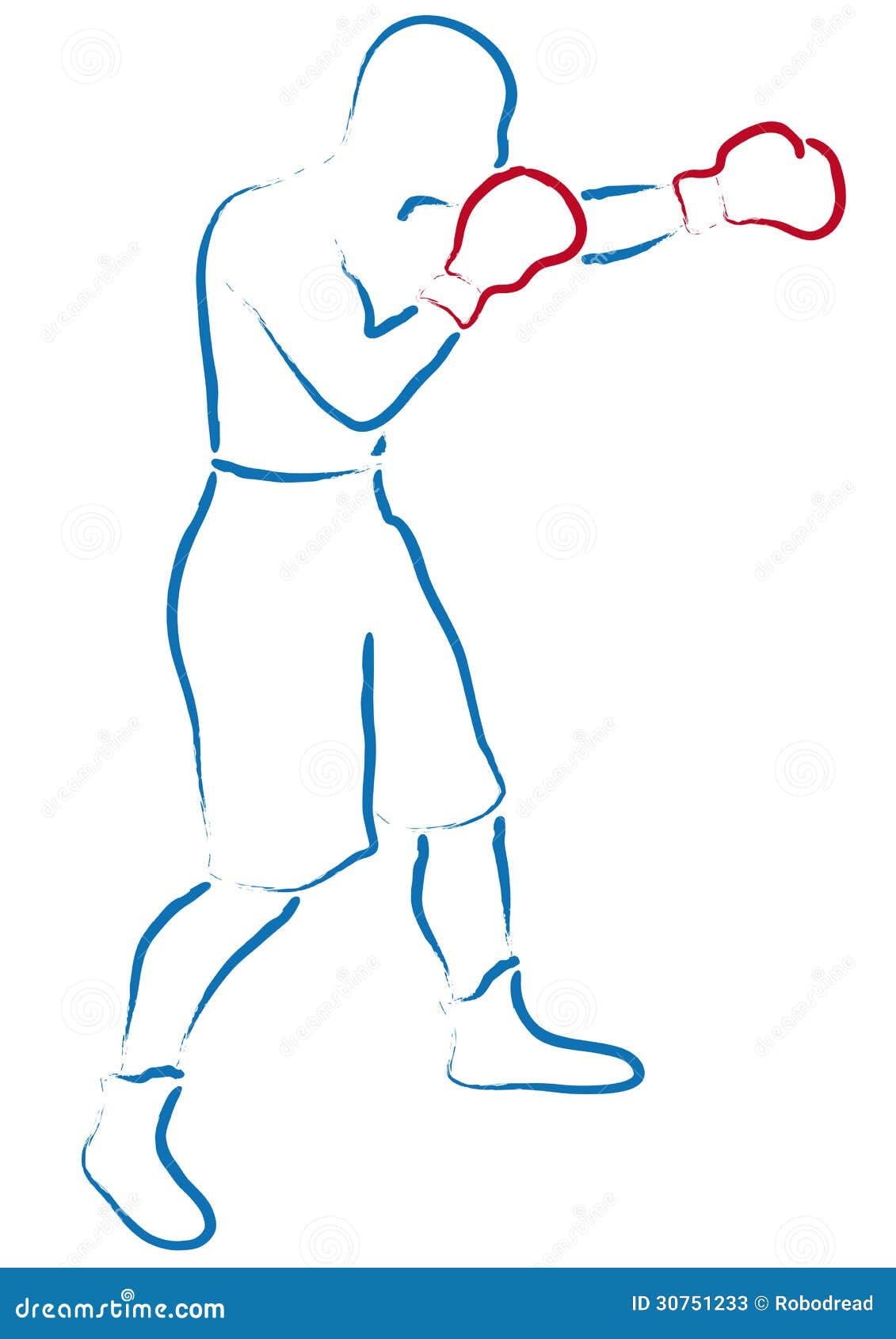 Stylized Boxer Silhouette, Boxing Symbol Vector Illustration ...