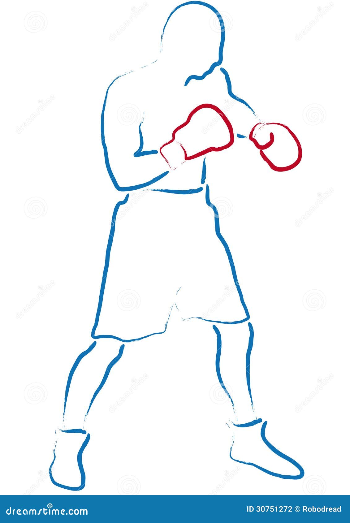 Stylized Boxer Silhouette, Boxing Symbol Vector Illustration ...