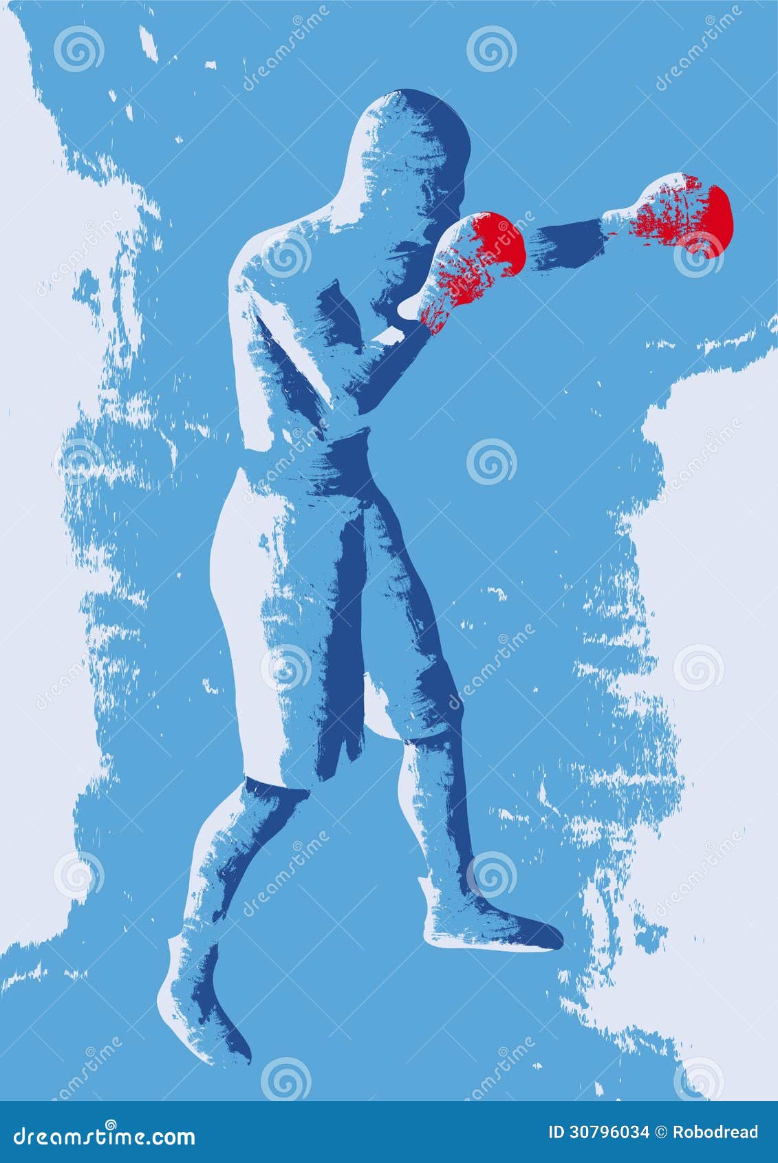 Stylized Boxer Silhouette, Boxing Symbol Vector Illustration ...