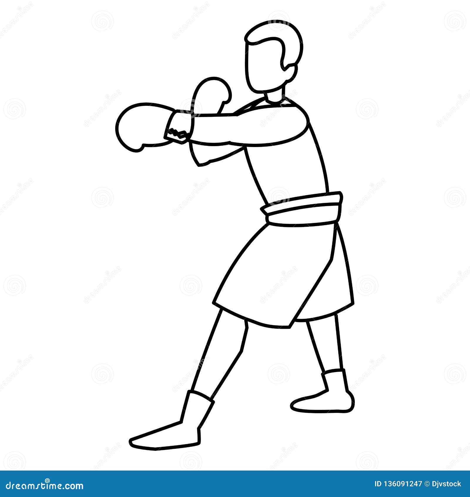 Boxer Training Avatar Character Stock Vector - Illustration of ...