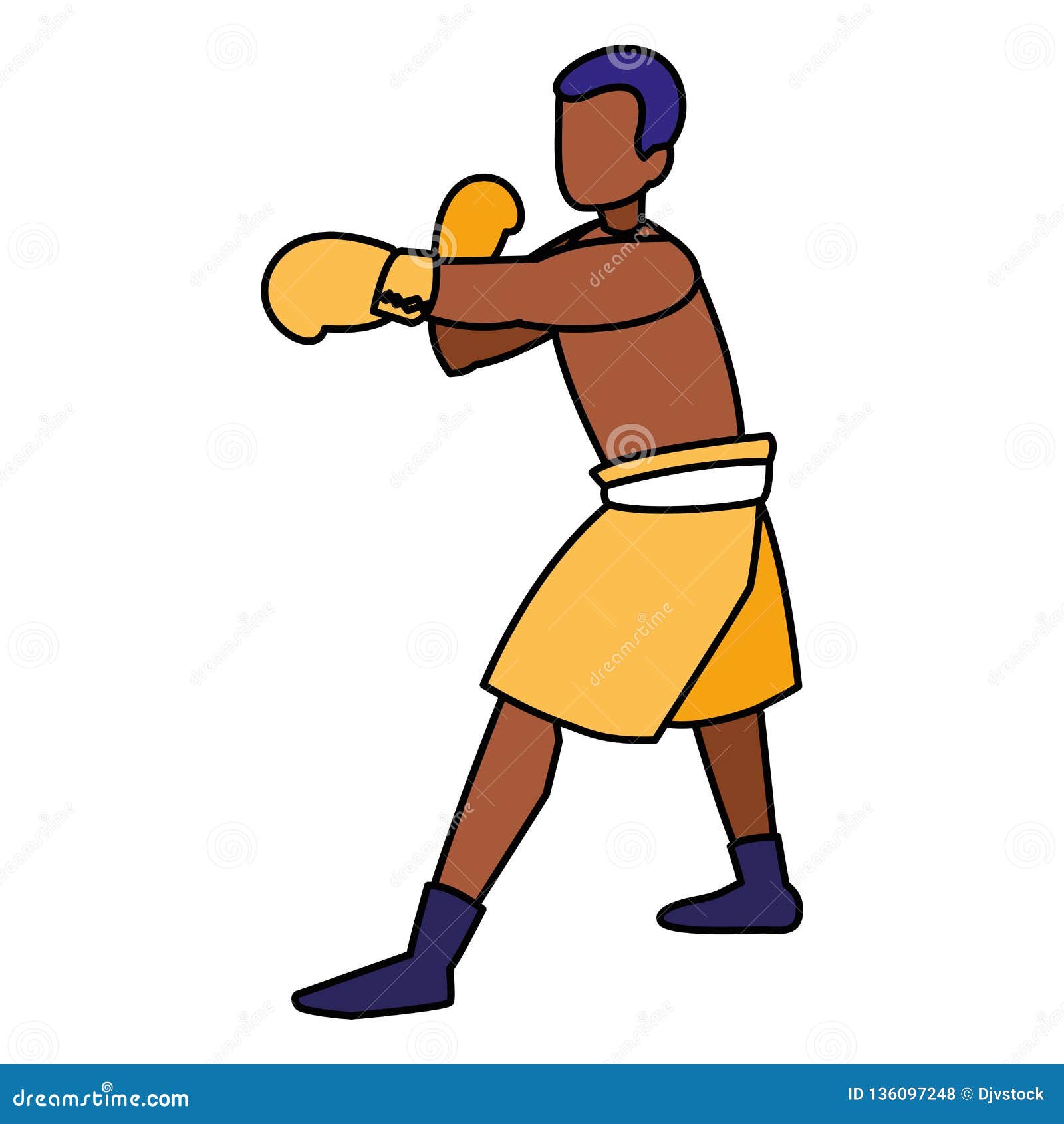 Boxer Training Avatar Character Stock Vector - Illustration of action ...