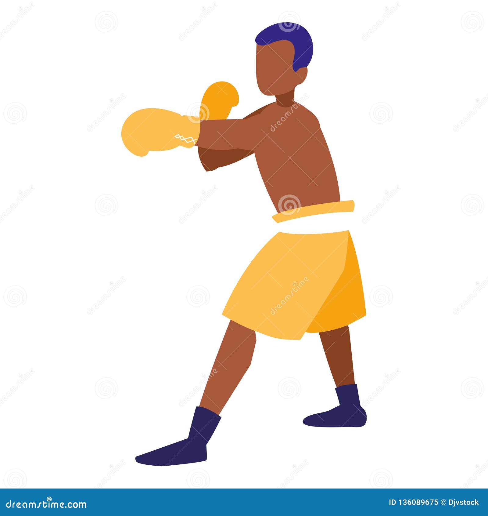 Boxer Training Avatar Character Stock Vector - Illustration of healthy ...
