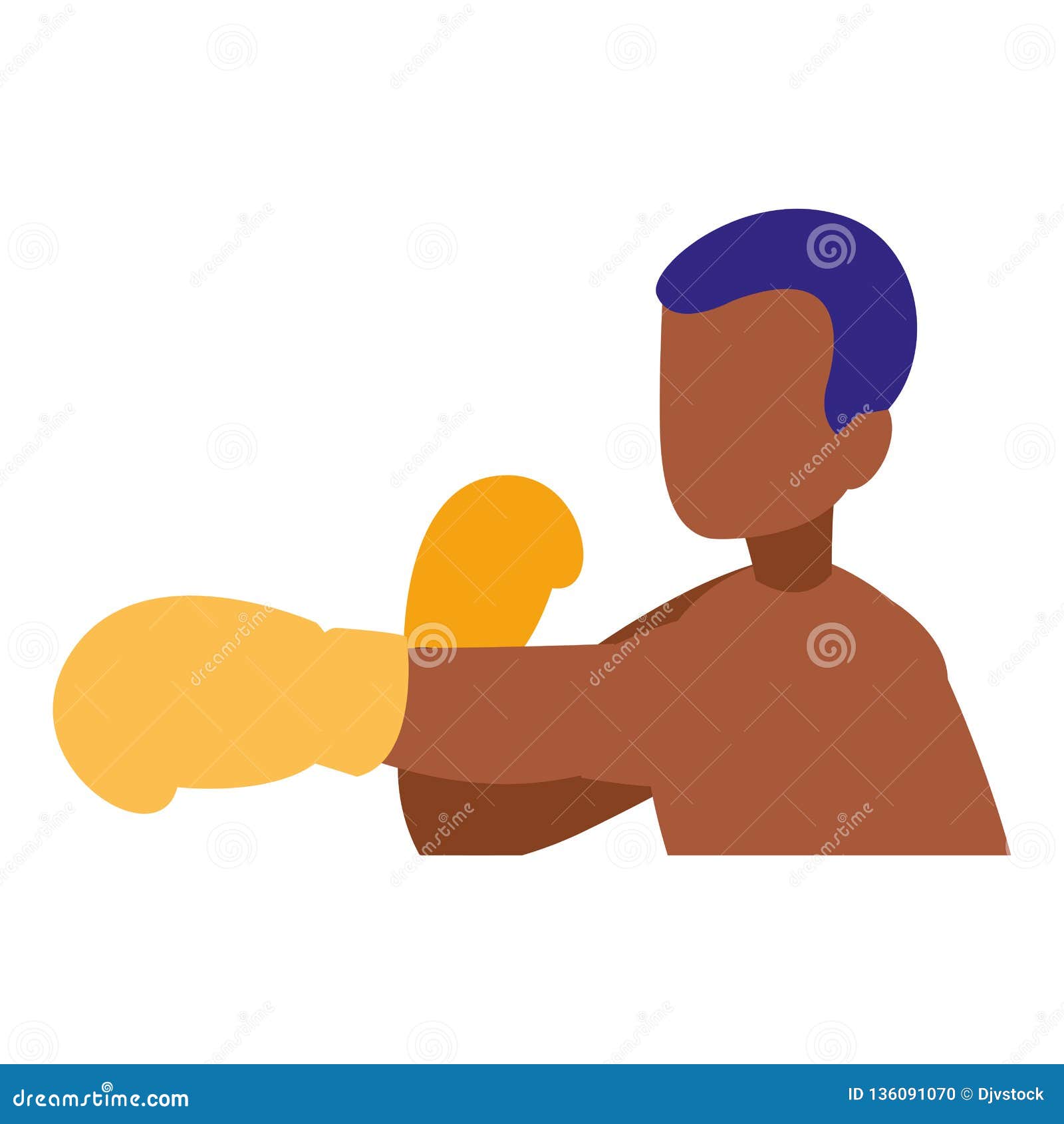 Boxer Training Avatar Character Stock Vector - Illustration of athlete ...