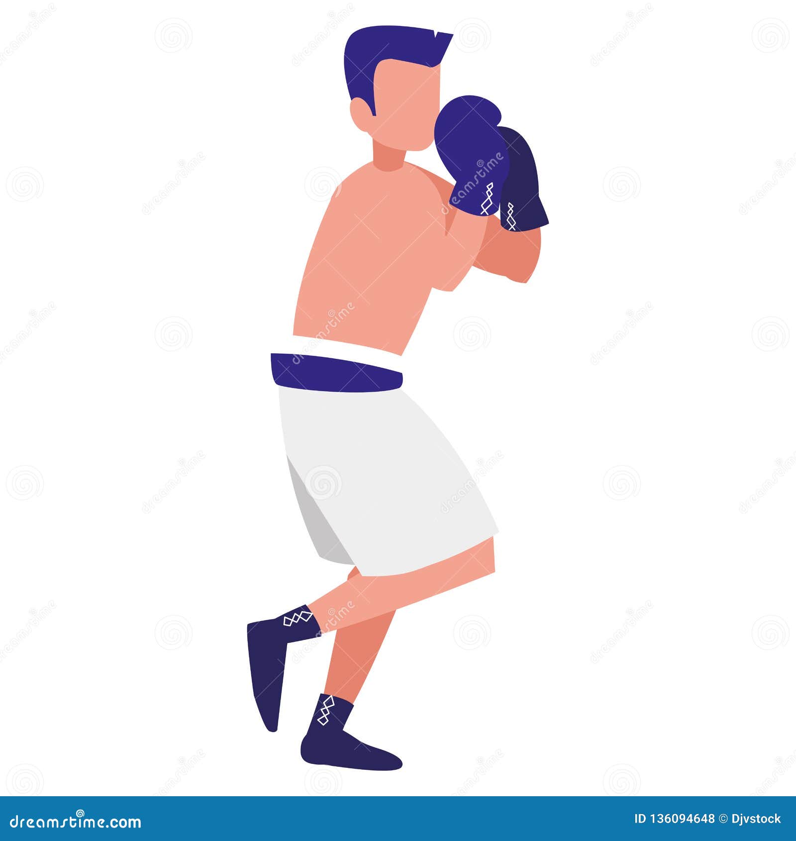Boxer Training Avatar Character Stock Vector - Illustration of boxing ...