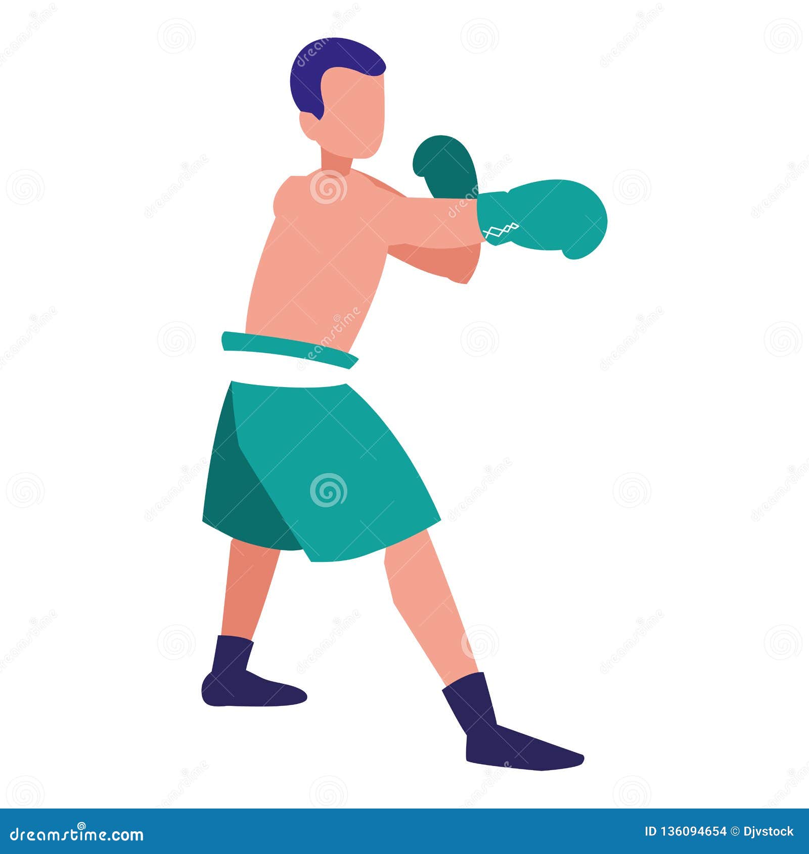 Boxer Training Avatar Character Stock Vector - Illustration of exercise ...