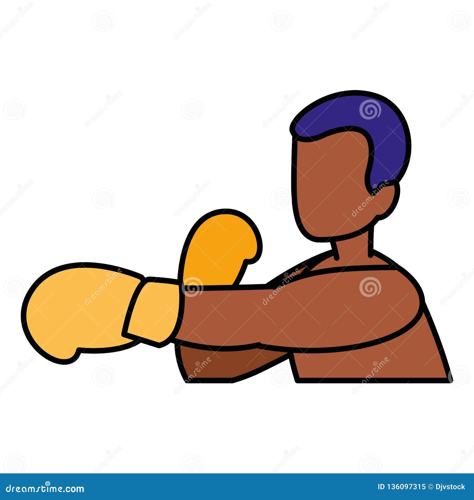Boxer Training Avatar Character Stock Vector - Illustration of shorts ...