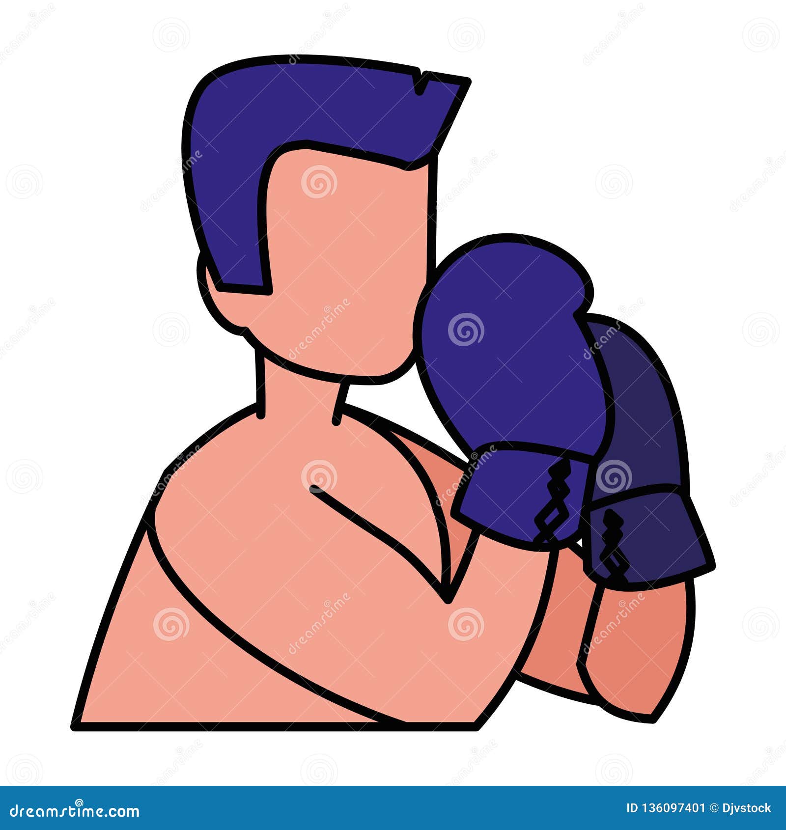 Boxer Training Avatar Character Stock Vector - Illustration of sport ...