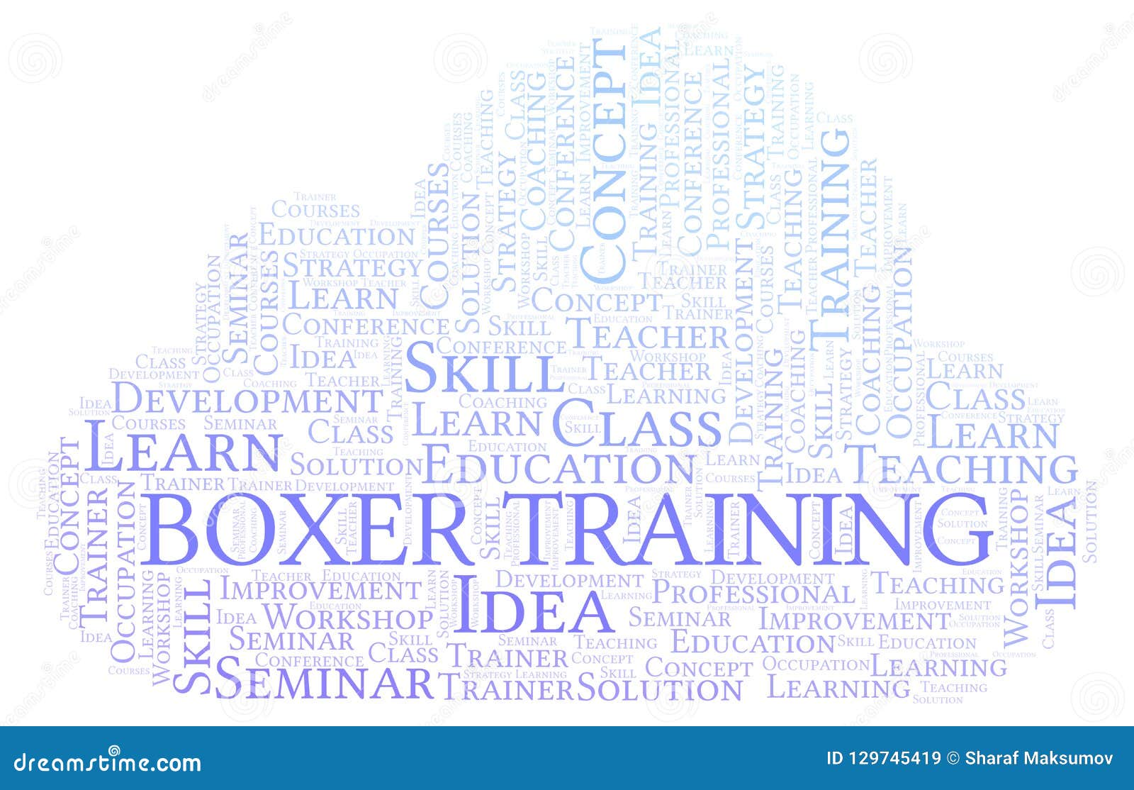 Boxer Training word cloud. stock illustration. Illustration of ...