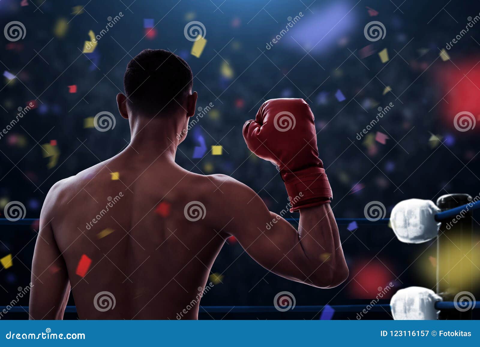 Boxer Win the Championship Match Stock Image - Image of knockout ...