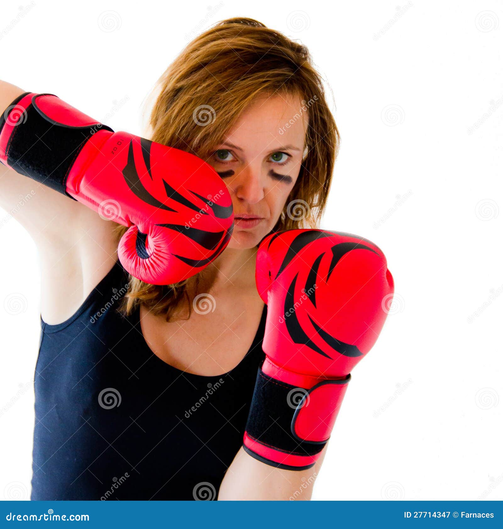 Boxer woman stock image. Image of isolated, competition - 27714347