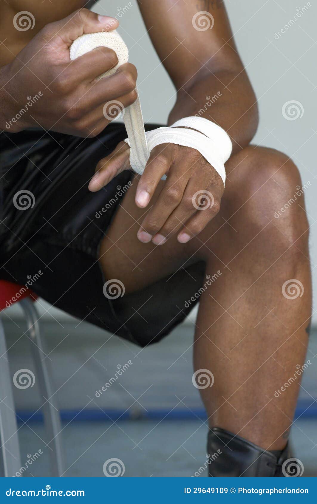 Boxer Wrapping His Hand stock image. Image of boxer, physical - 29649109