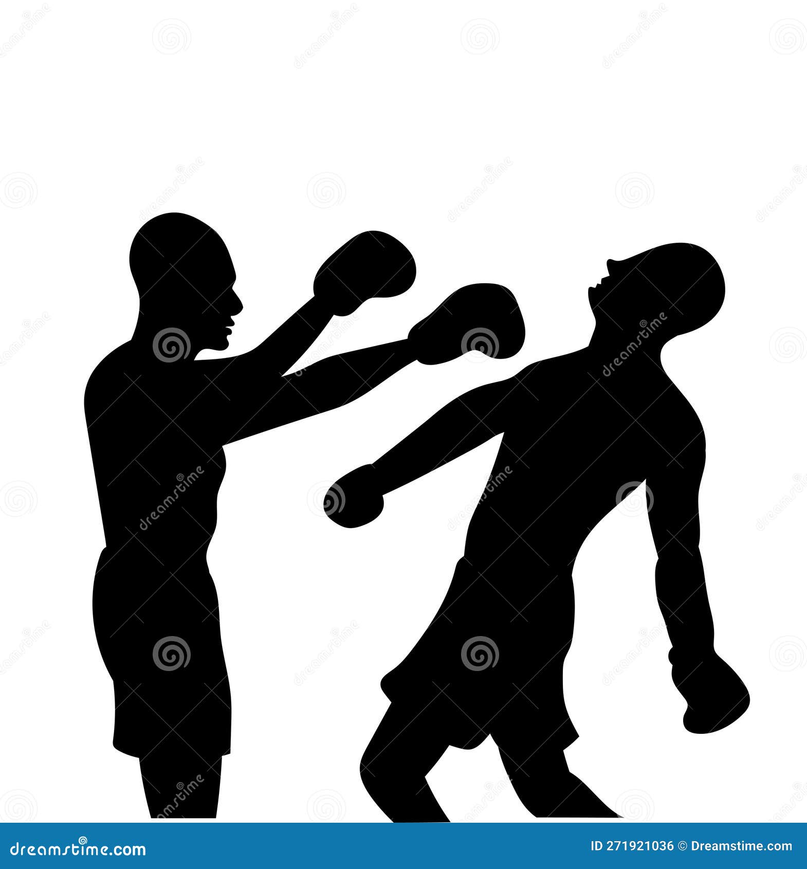 Fighting Boxers Black Icon On White Background. Fighting Boxers ...