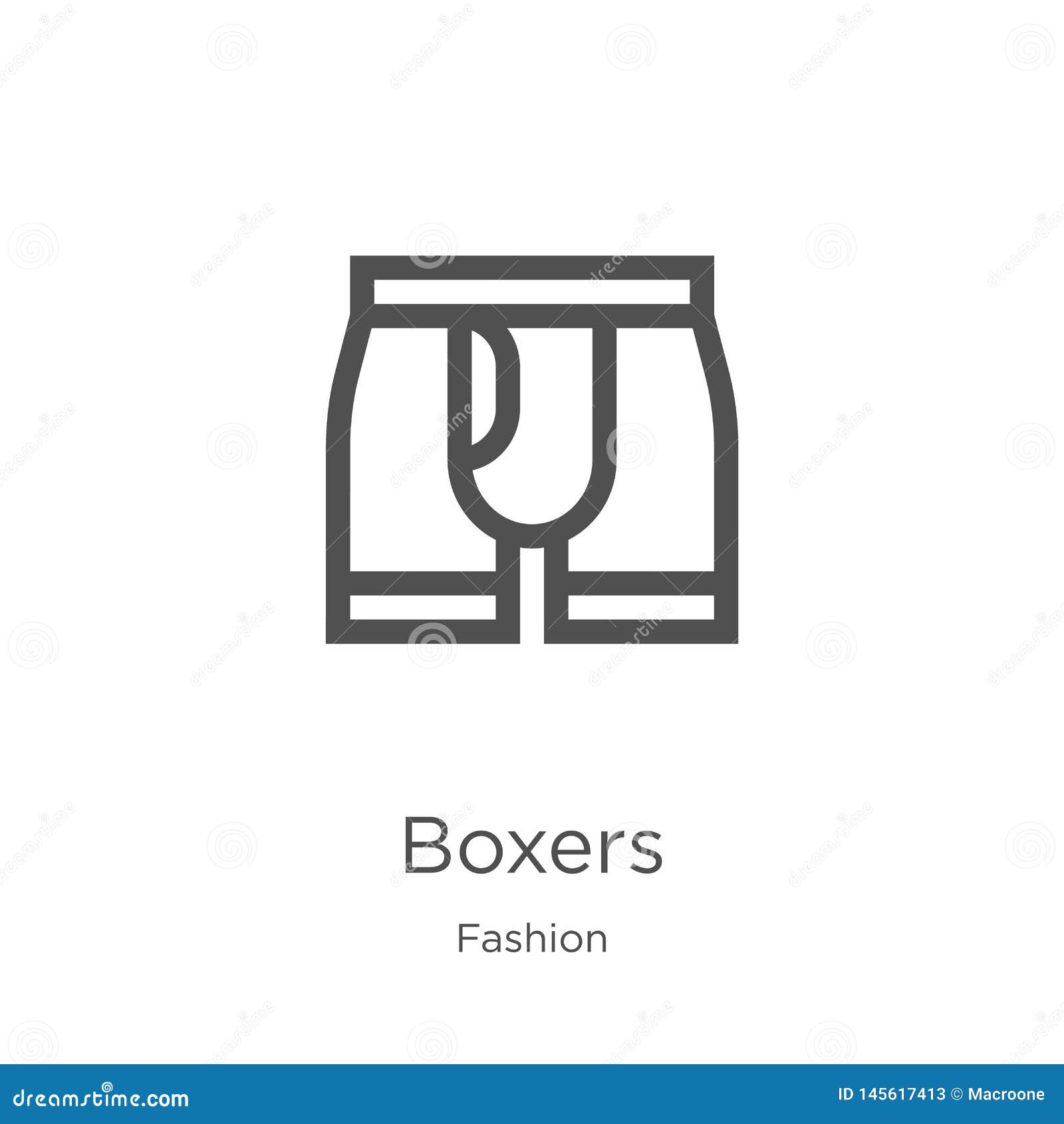Boxers Icon Vector from Fashion Collection. Thin Line Boxers Outline ...