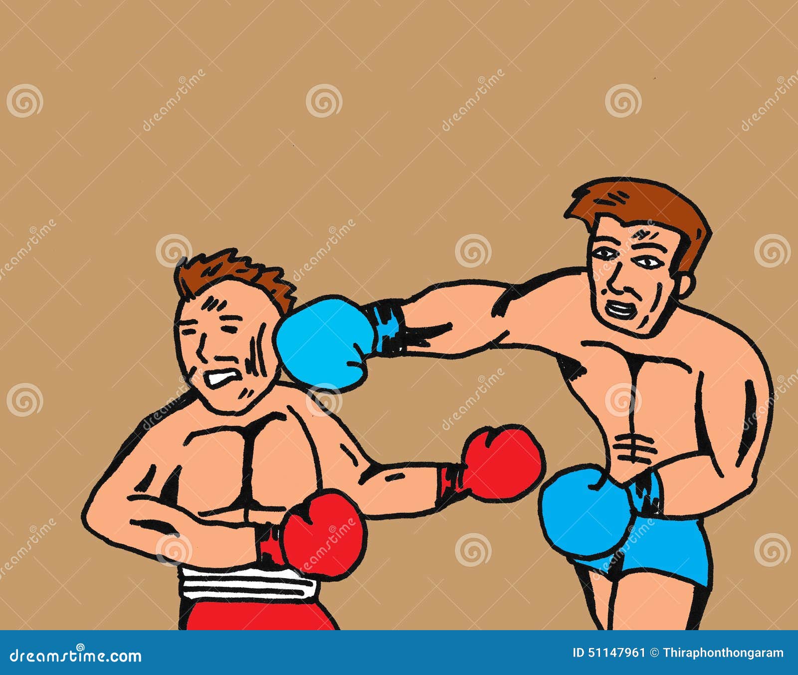 The boxers stock illustration. Illustration of cartoon - 51147961