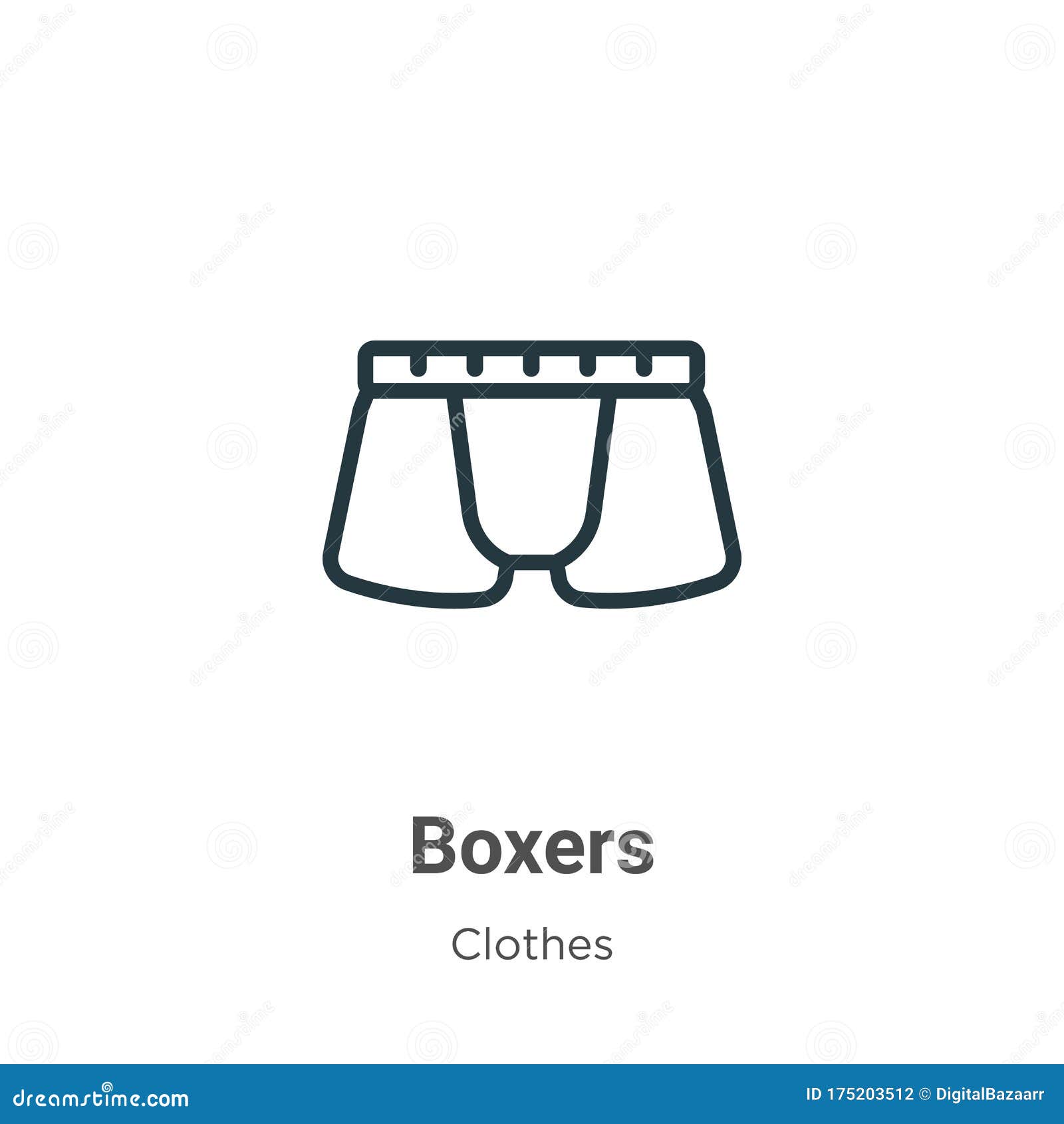 Outline Boxers Vector Icon. Isolated Black Simple Line Element ...