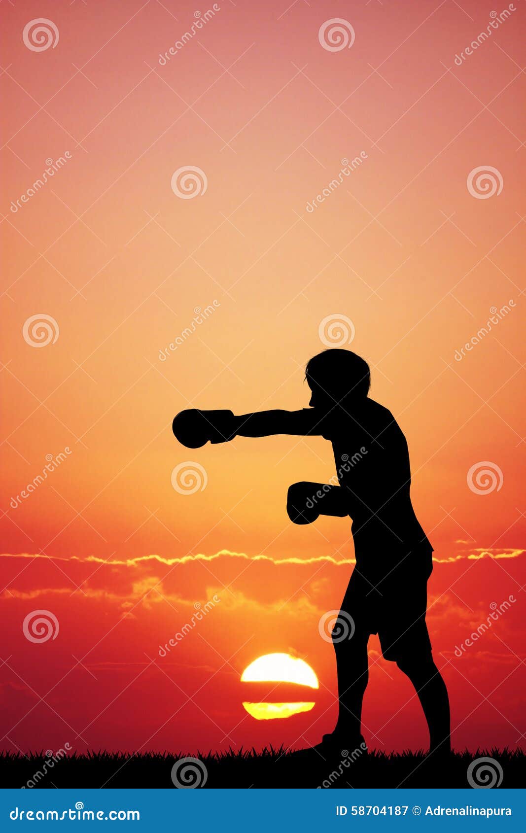 Boxers at sunset stock image. Image of fitness, sunset - 58704187