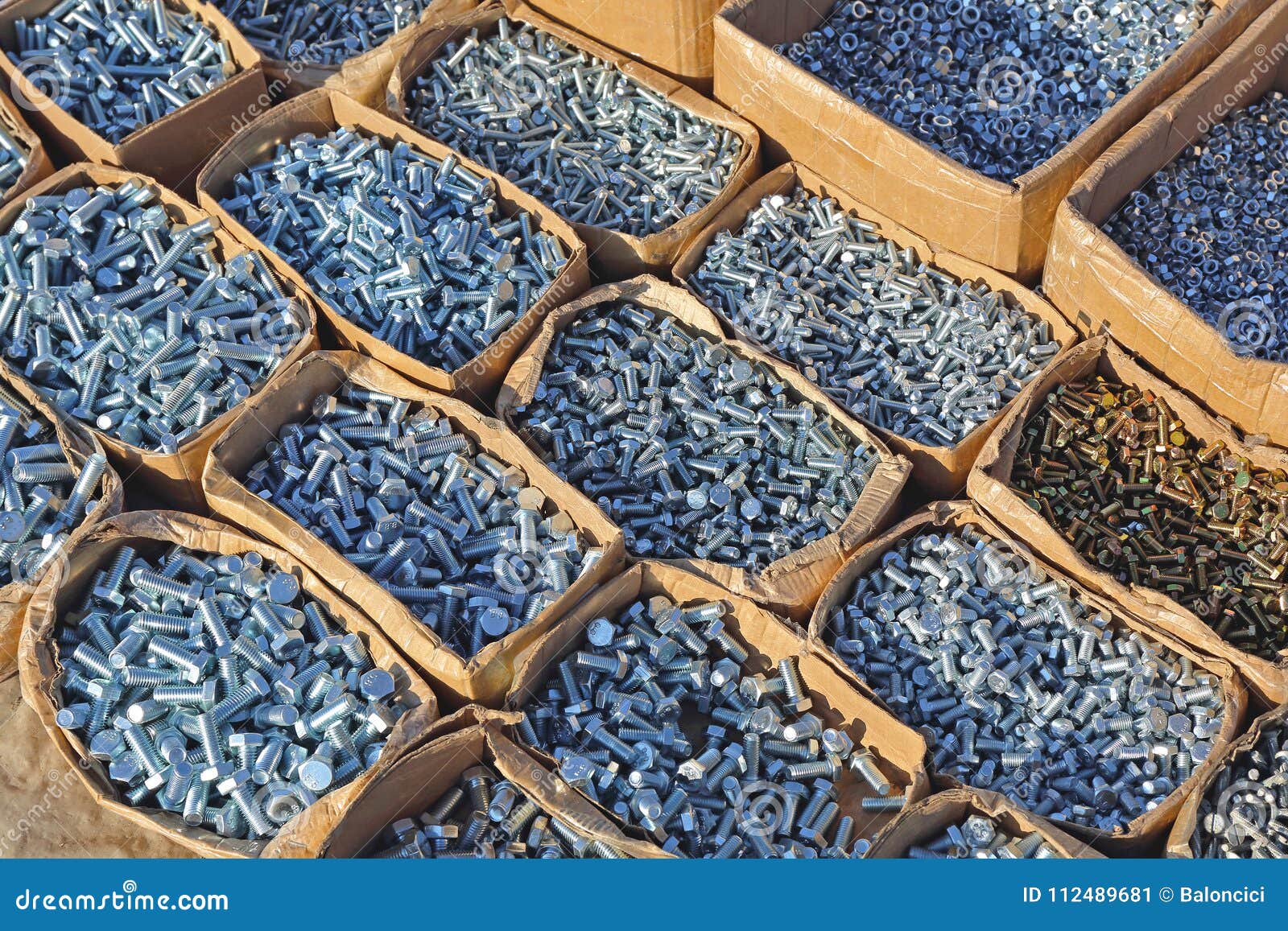 Screws and Bolts stock image. Image of bolts, shop, fasten - 112489681