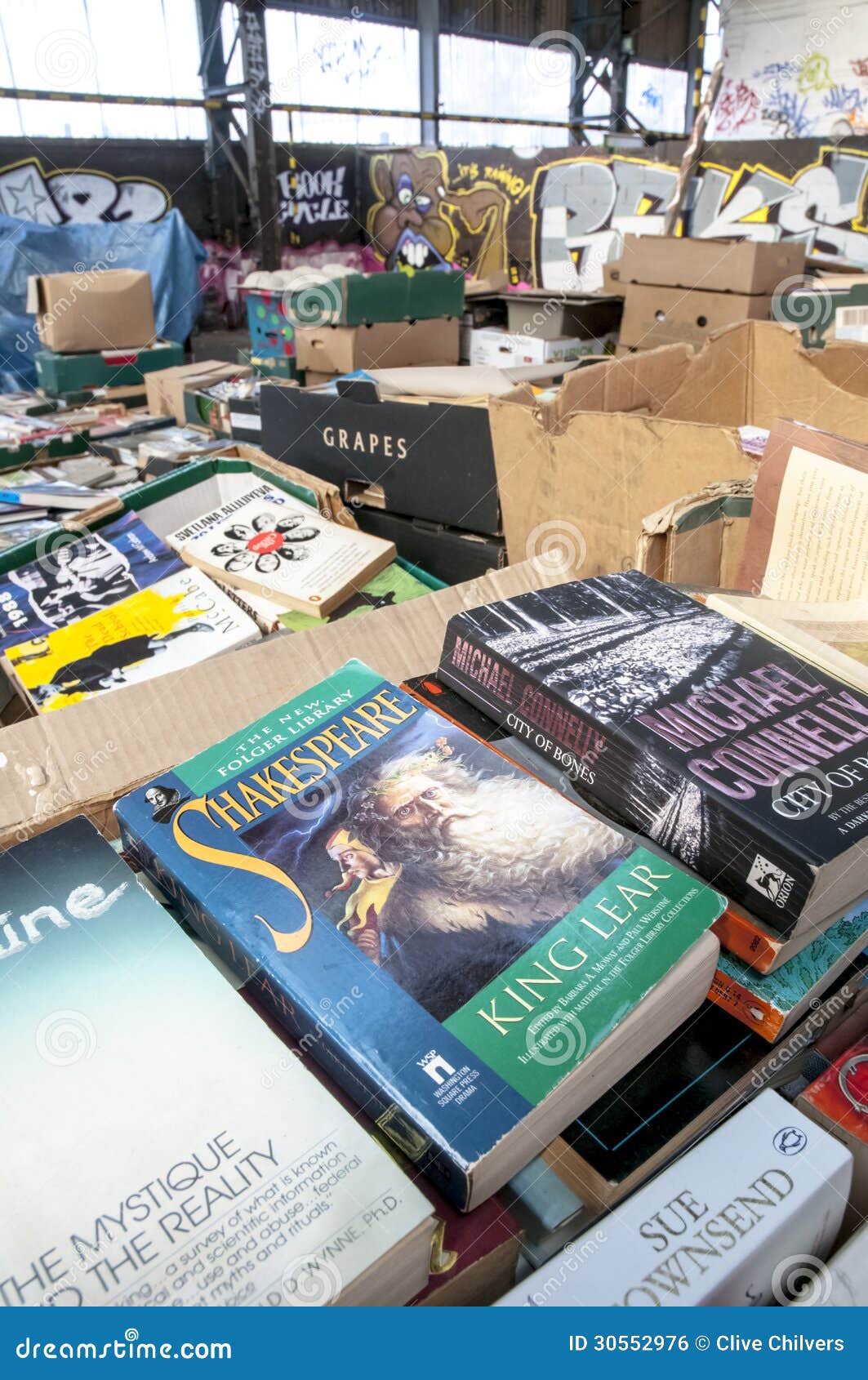Boxes of Books, Waiting To Be Sorted at the Bookcycle UK Warehouse ...