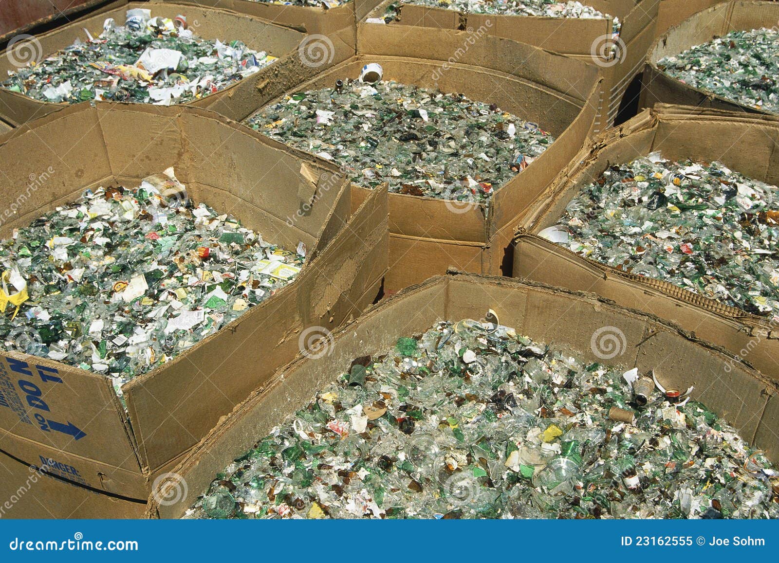 Boxes with broken glass stock image. Image of conservation - 23162555