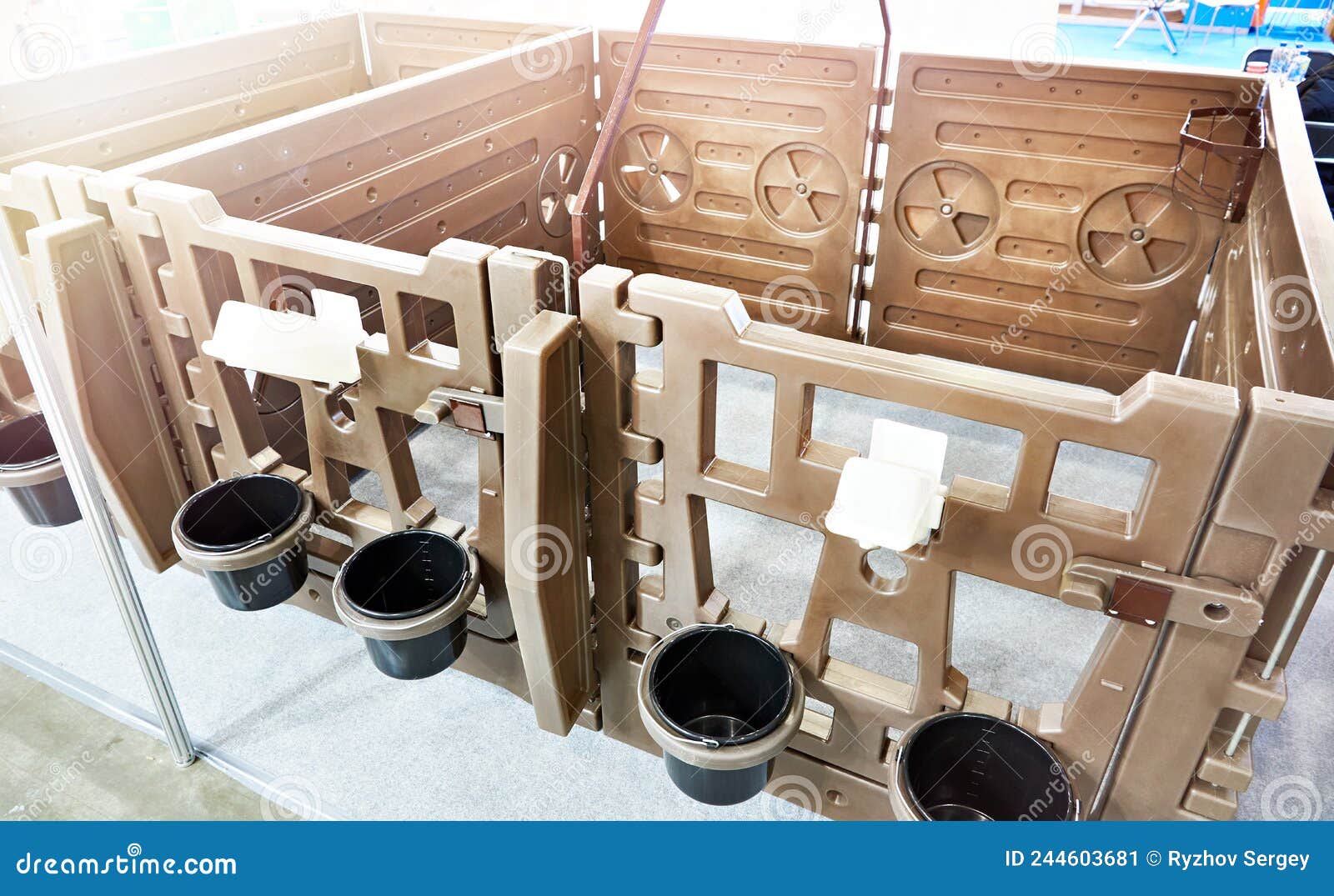 Boxes for calves stock image. Image of beef, production - 244603681