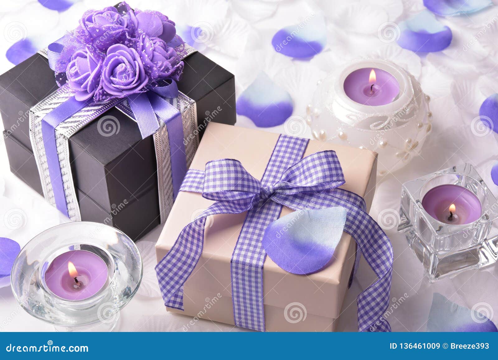 Boxes and candles stock image. Image of boxes, celebrate - 136461009