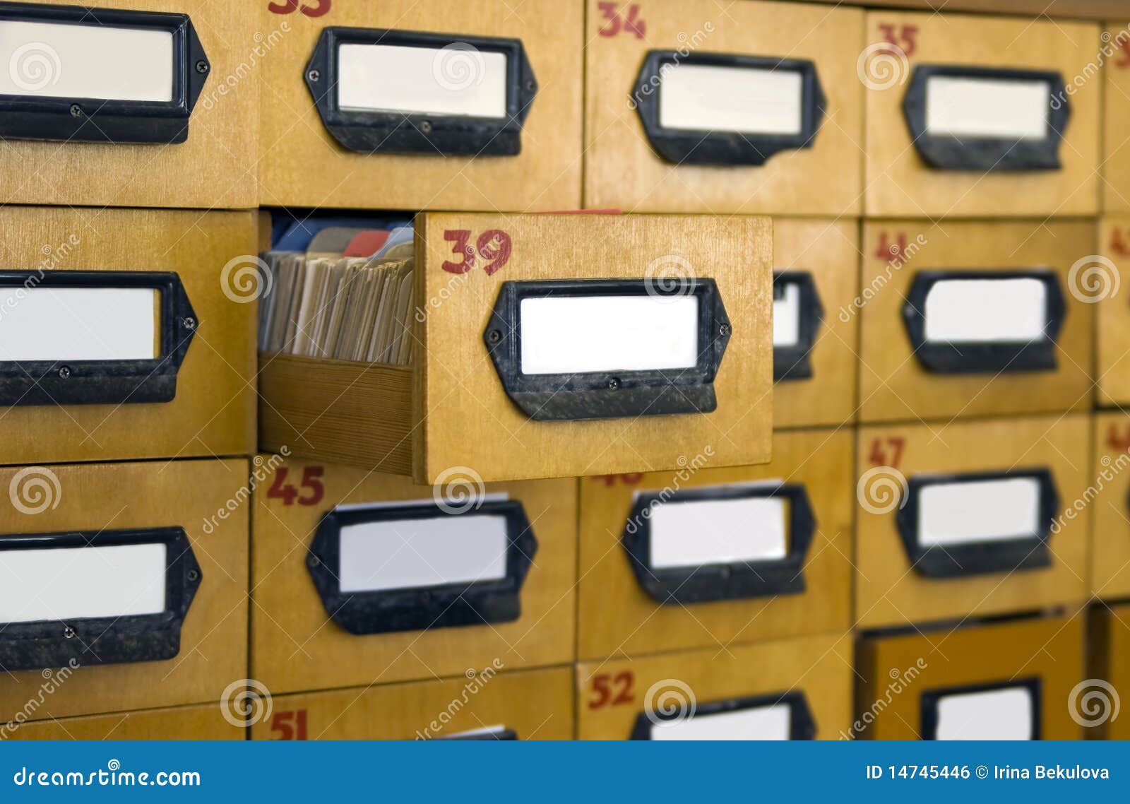 Boxes for a card file stock photo. Image of archive, storage - 14745446