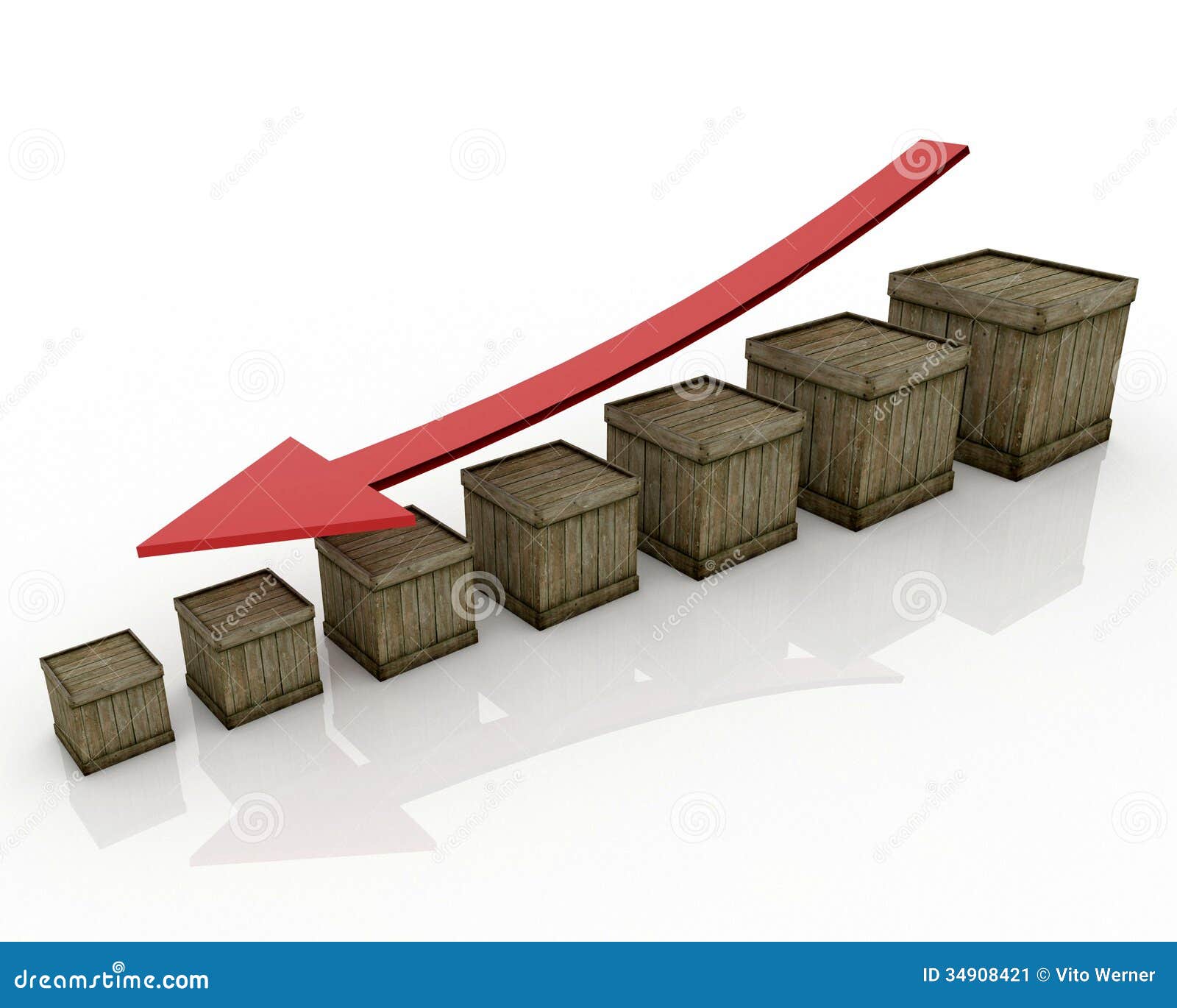 Boxes Chart on White Background Stock Illustration - Illustration of ...