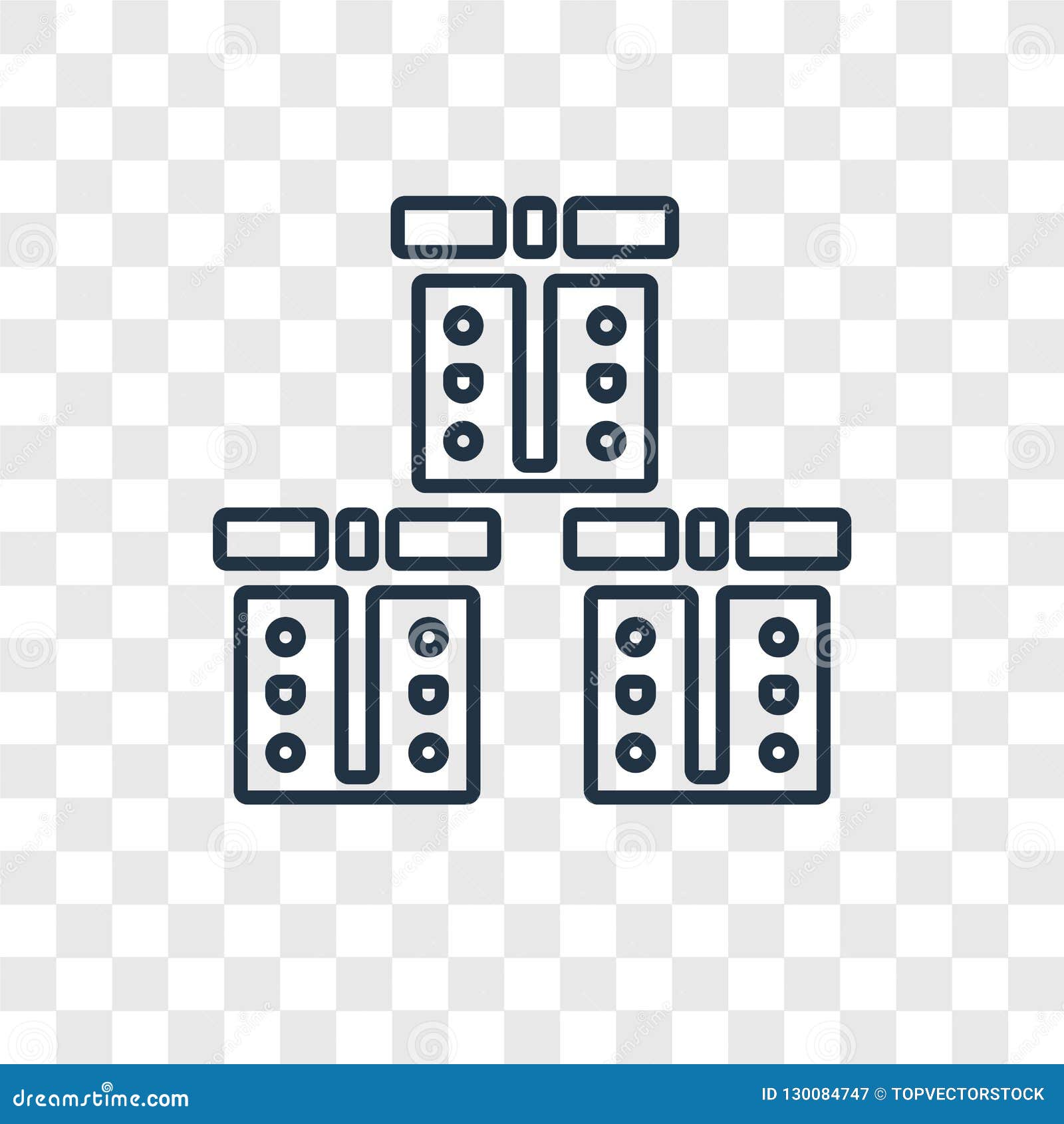 Boxes Concept Vector Linear Icon Isolated on Transparent Background ...