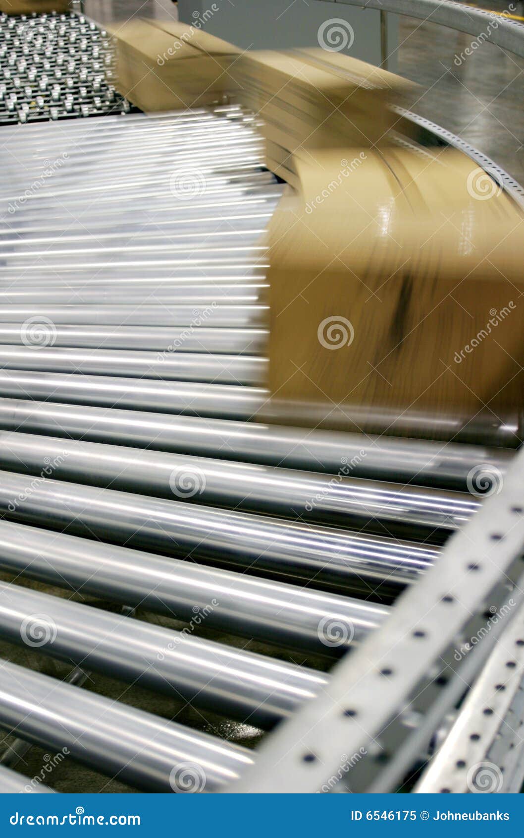 Boxes on a conveyor stock image. Image of overnight, shipping - 6546175