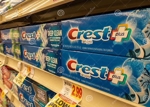Packages of Crest Toothpaste Editorial Image - Image of shop, products ...