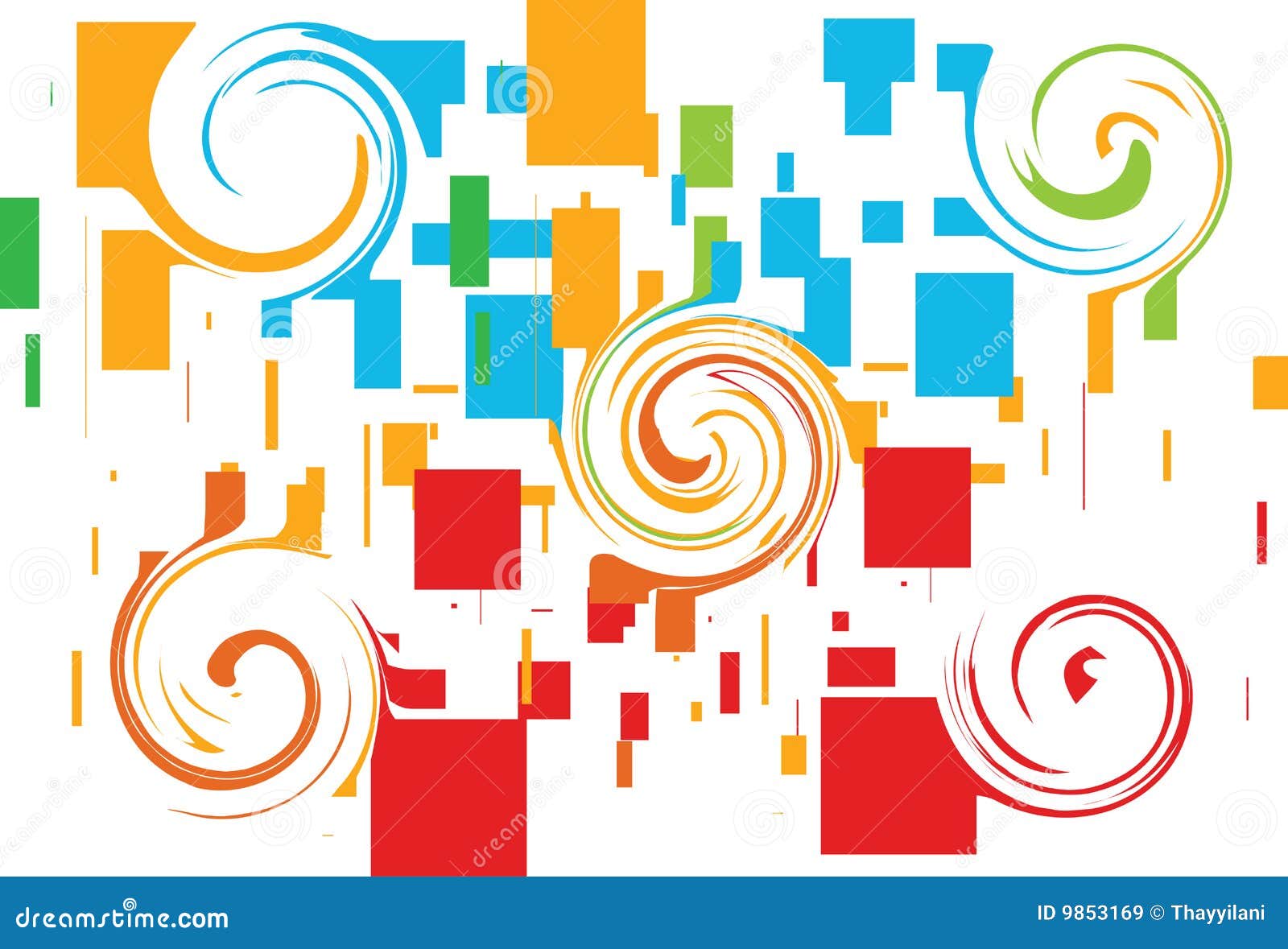 Boxes design with swirl stock vector. Illustration of center - 9853169